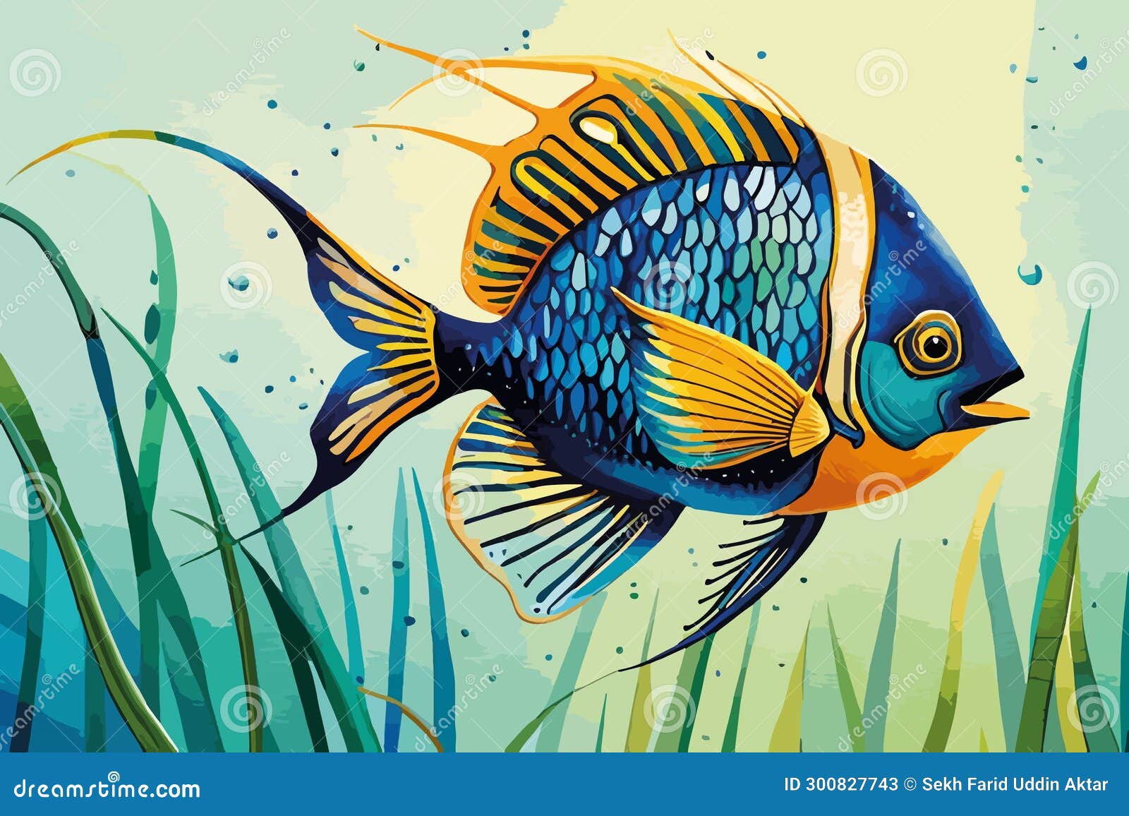 Butterfly Fish Watercolor Art and Illustration Created with AI Use Any ...
