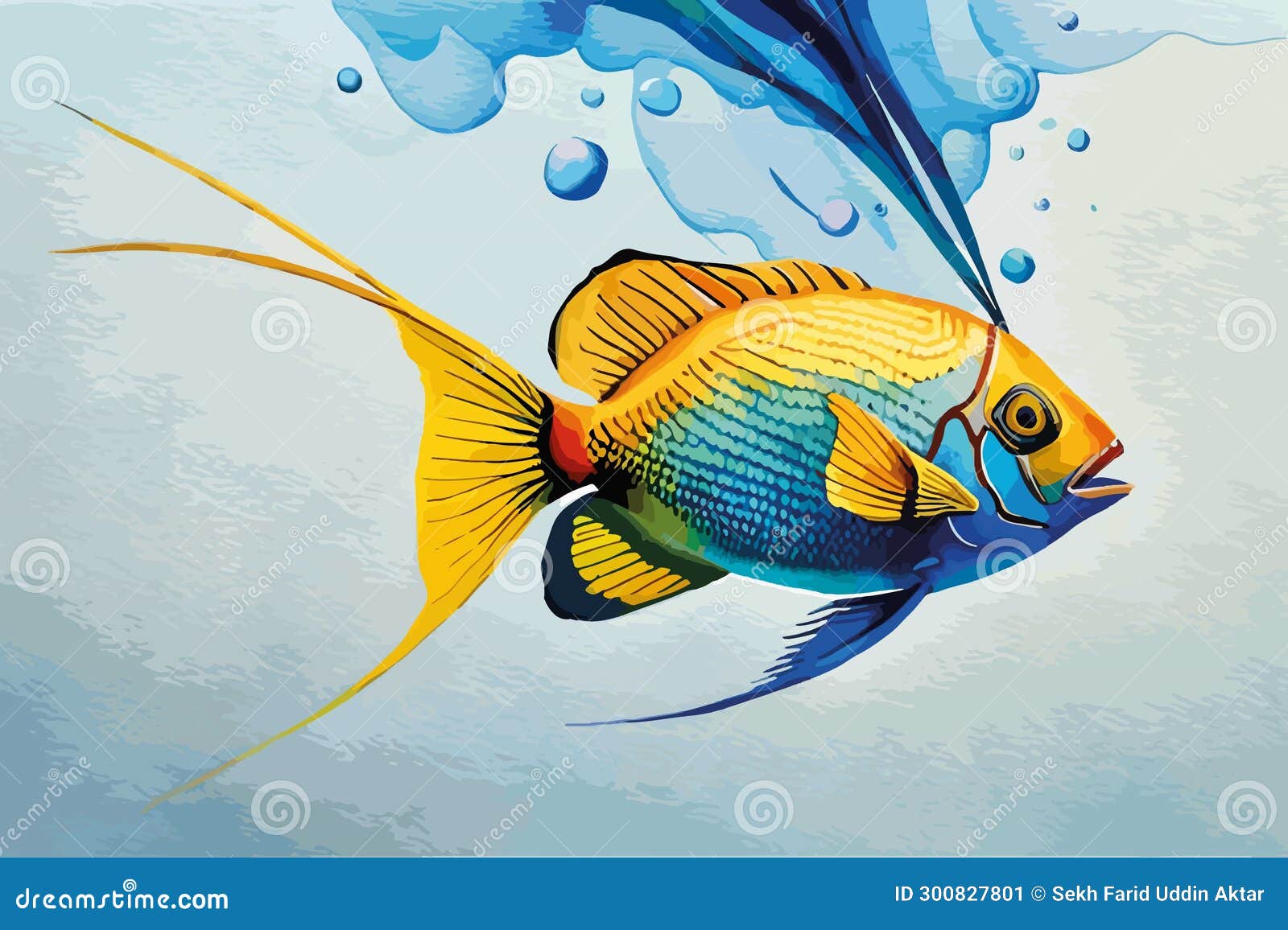 Butterfly Fish Watercolor Art and Illustration Created with AI Use Any ...