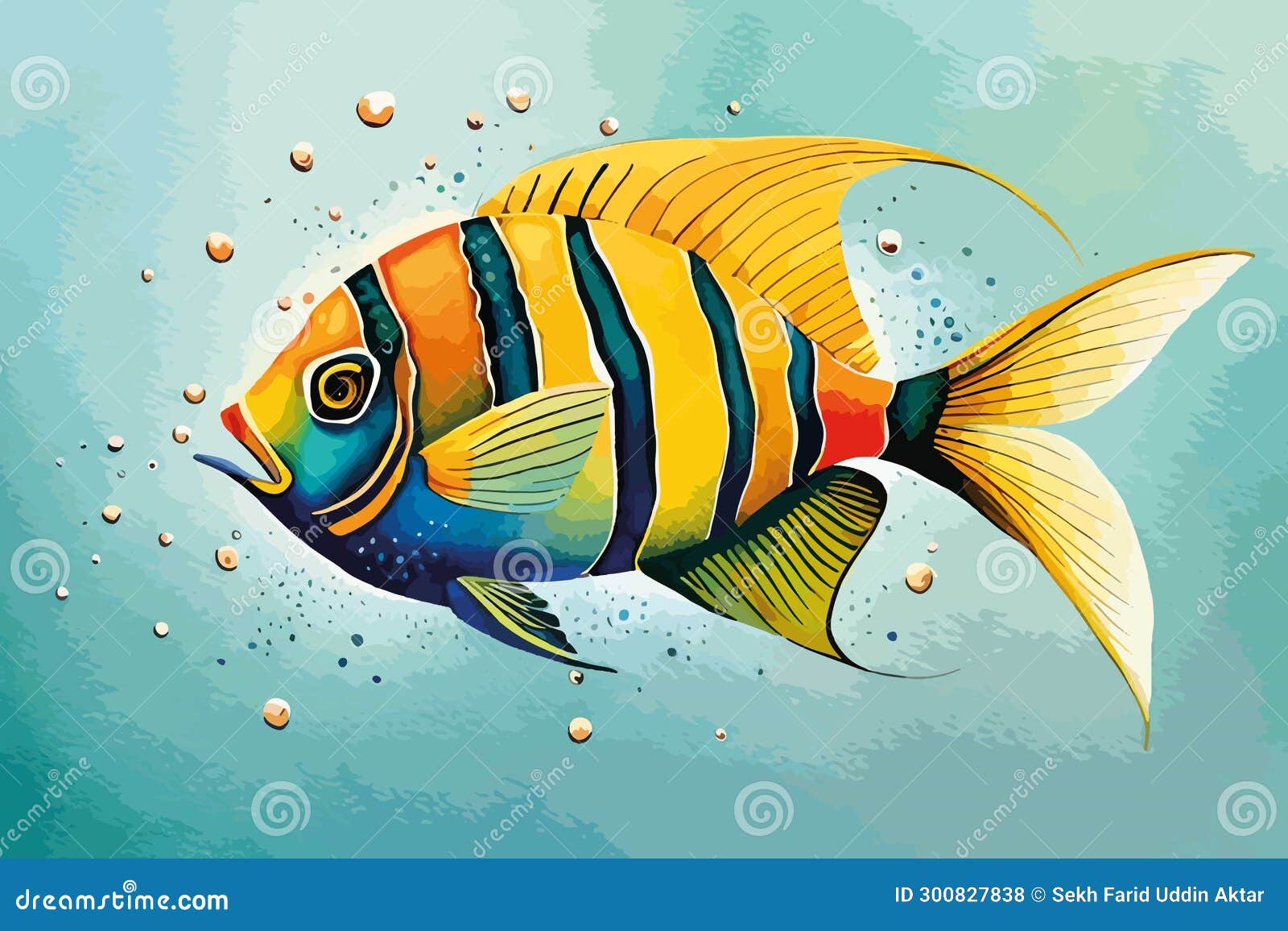 Butterfly Fish Watercolor Art and Illustration Created with AI Use Any ...