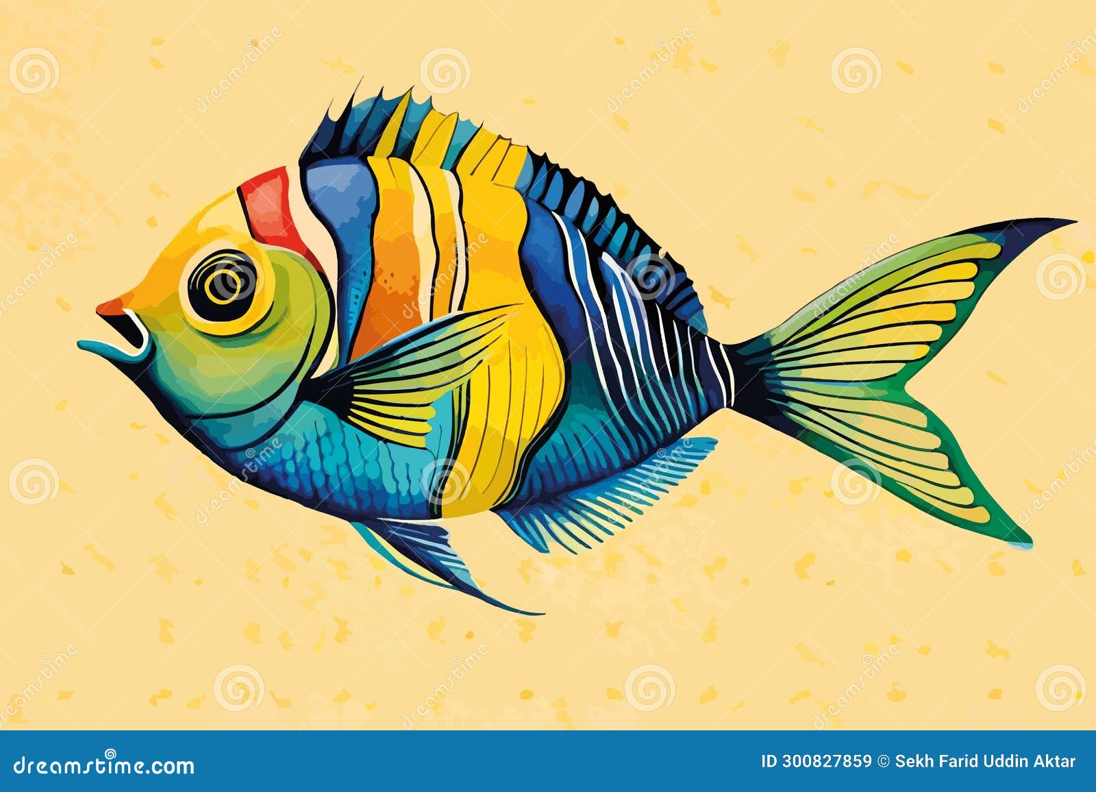 Butterfly Fish Watercolor Art and Illustration Created with AI Use Any ...