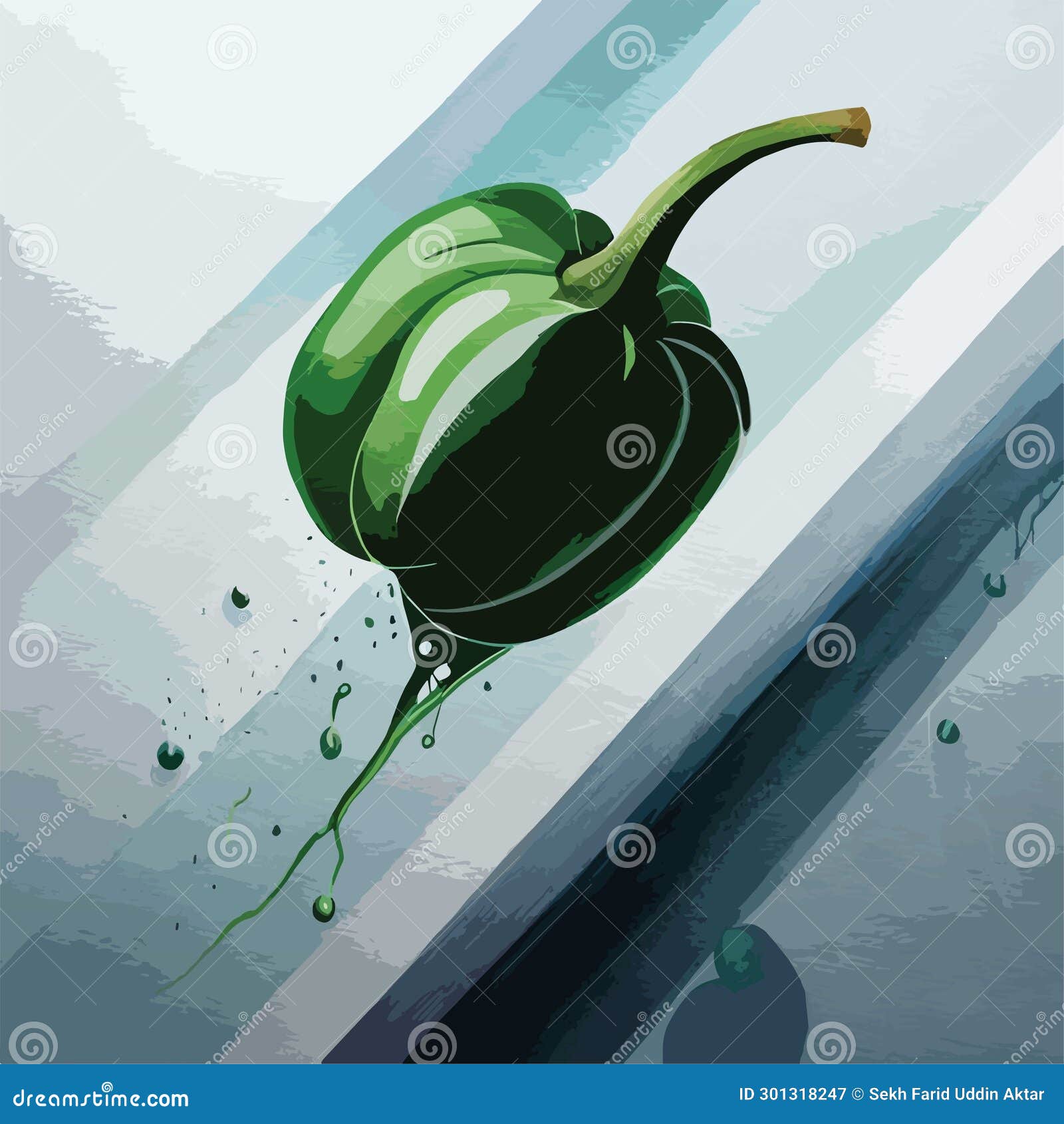 Capsicum Watercolor Art & Illustration on Nice Background AI Genereted ...