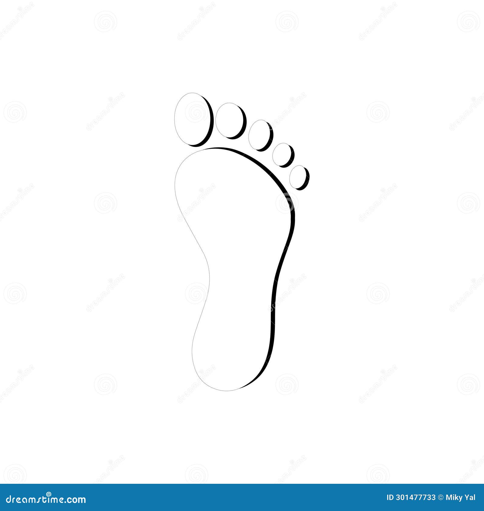 Foot Line Icon. Human Footprint Step Icon Stock Vector - Illustration ...