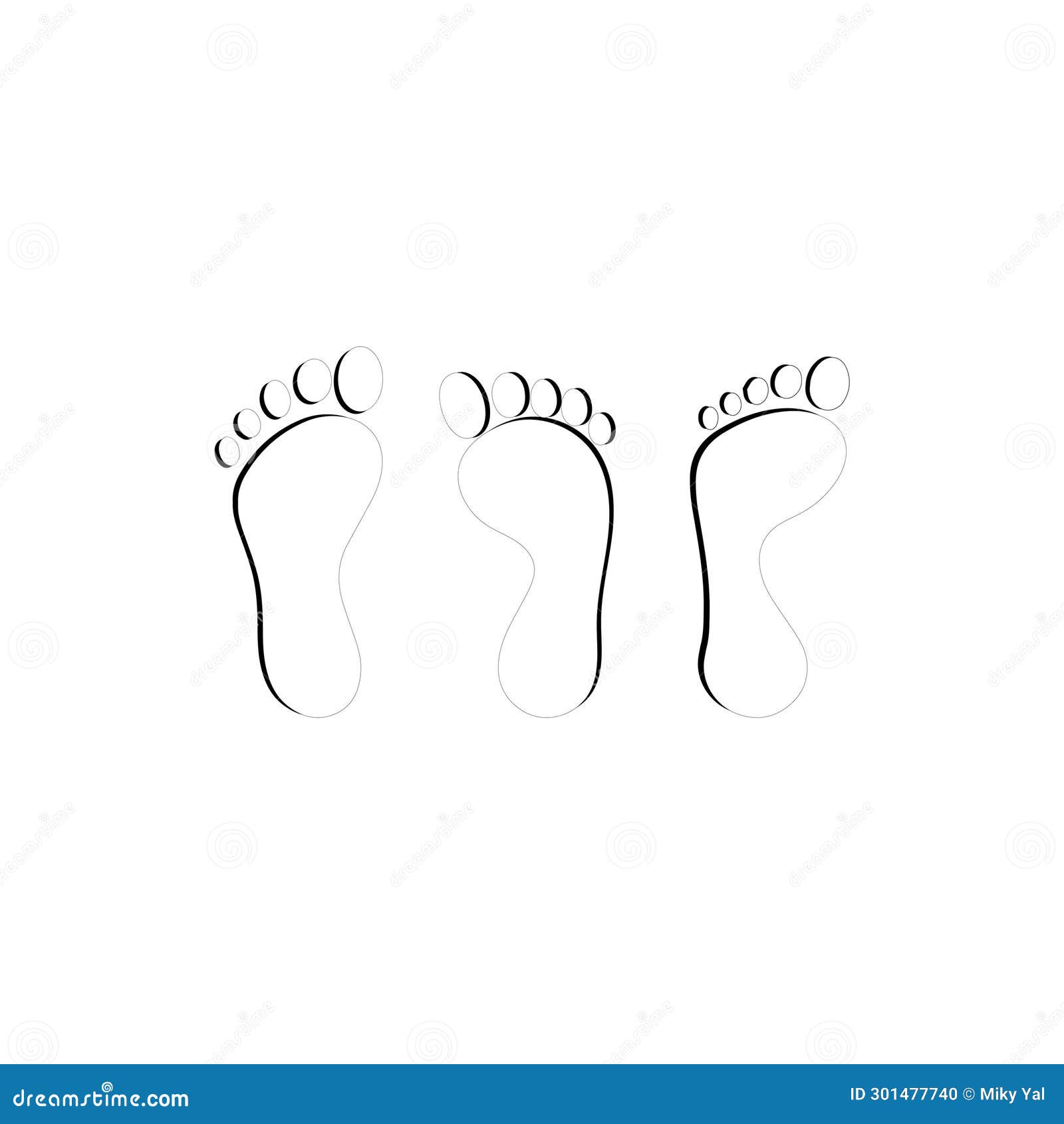 Foot Line Icon. Human Footprint Step Icon Stock Vector - Illustration ...