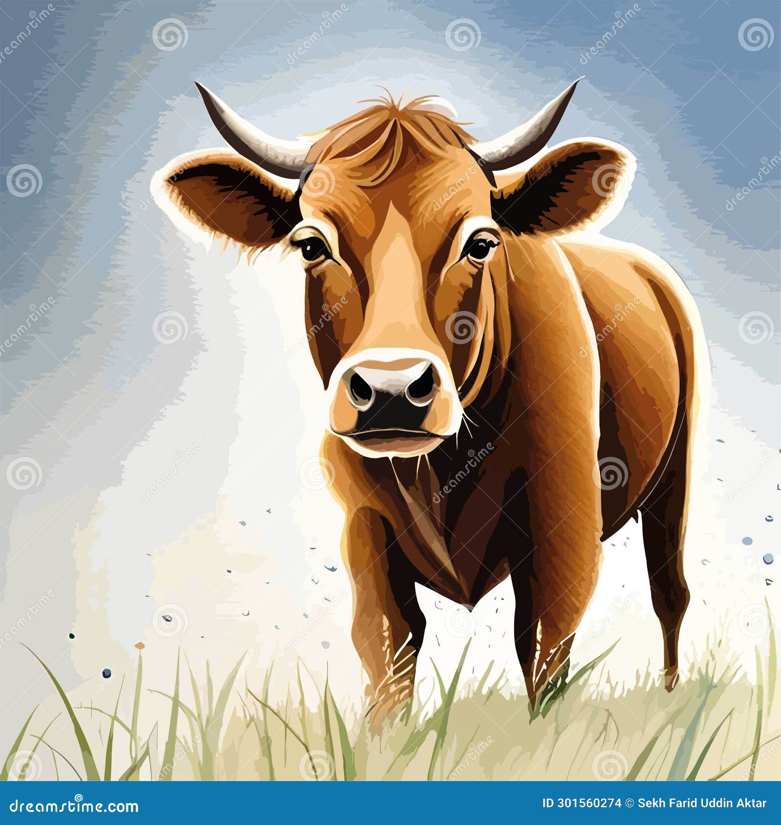 Caw Watercolor Art & Illustration on Nice Background AI Genereted Stock ...