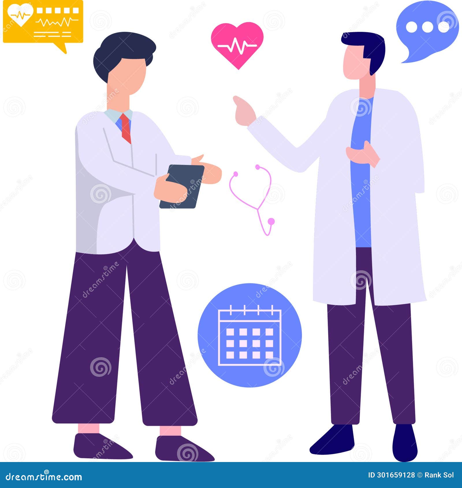 Doctor Discussion Illustration Which Can Easily Modify or Edit Stock ...