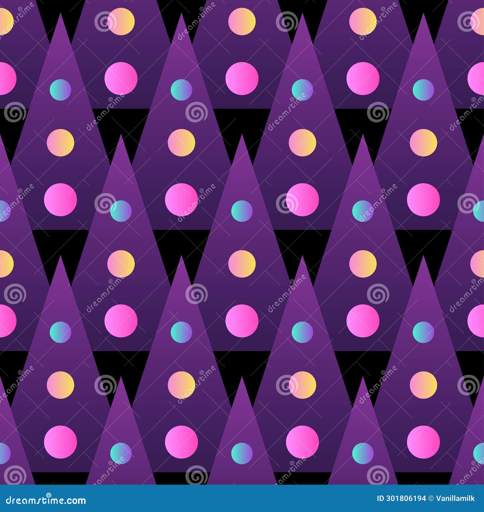 Seamless Textile Fabric Swatch Template. Geometric Triangle Cone ...