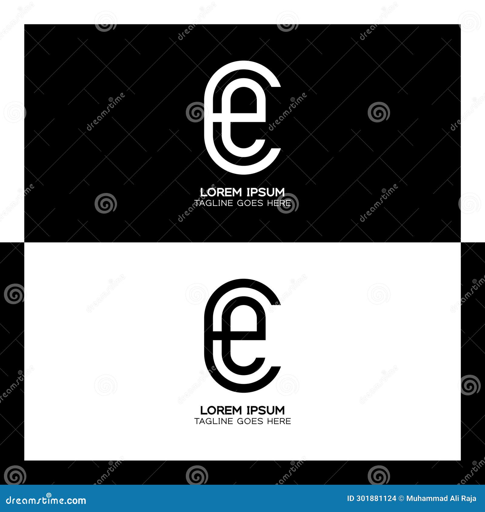 EE Initial Letters Linked Elegant Logo. Letter E and E Pattern Design ...