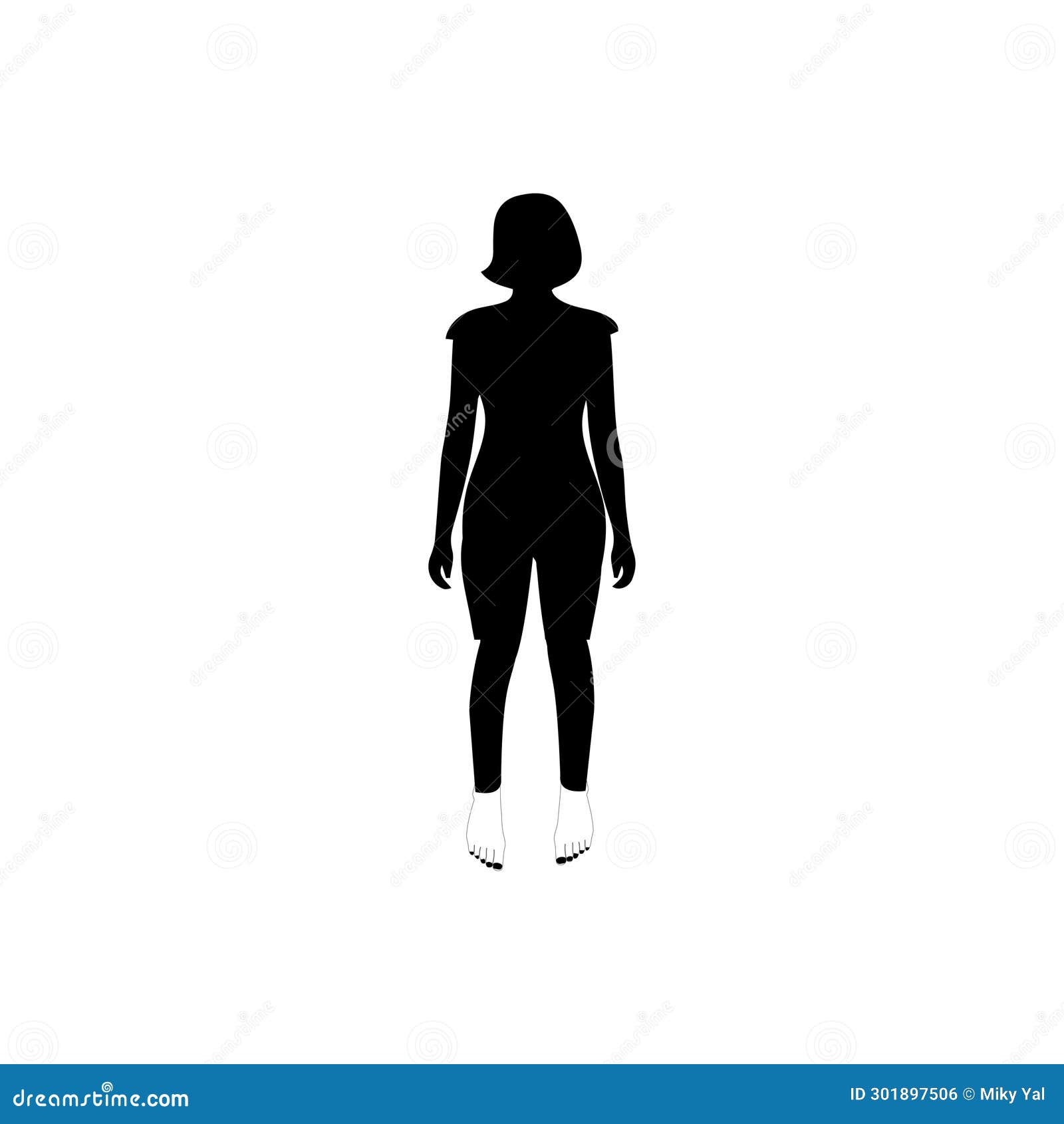 Human Full Body Icon Illustrations . Black Silhouettes of Men and Women ...