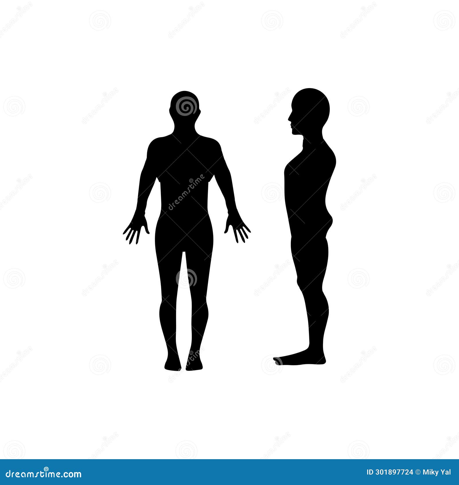 Human Full Body Icon Illustrations . Black Silhouettes of Men and Women ...