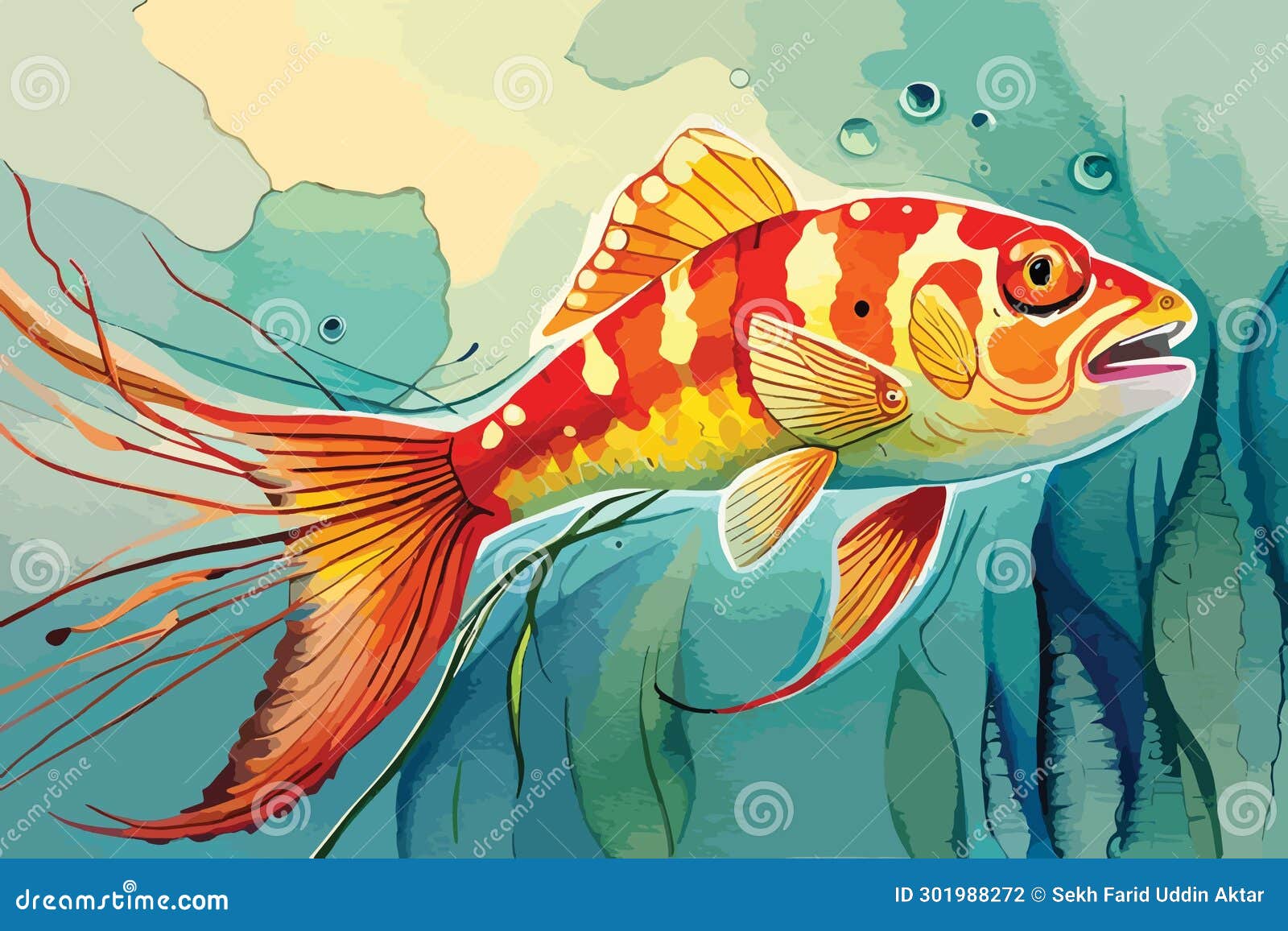 Goby Fish, Gobiidae Continuous Line Drawing. One Line Art Of Fish ...