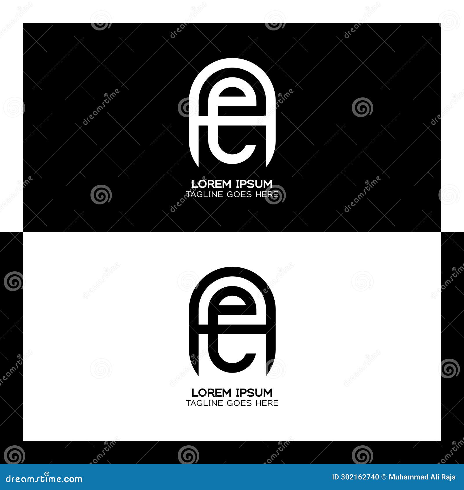AE Initial Letters Linked Elegant Logo. Letter a and E Pattern Design ...