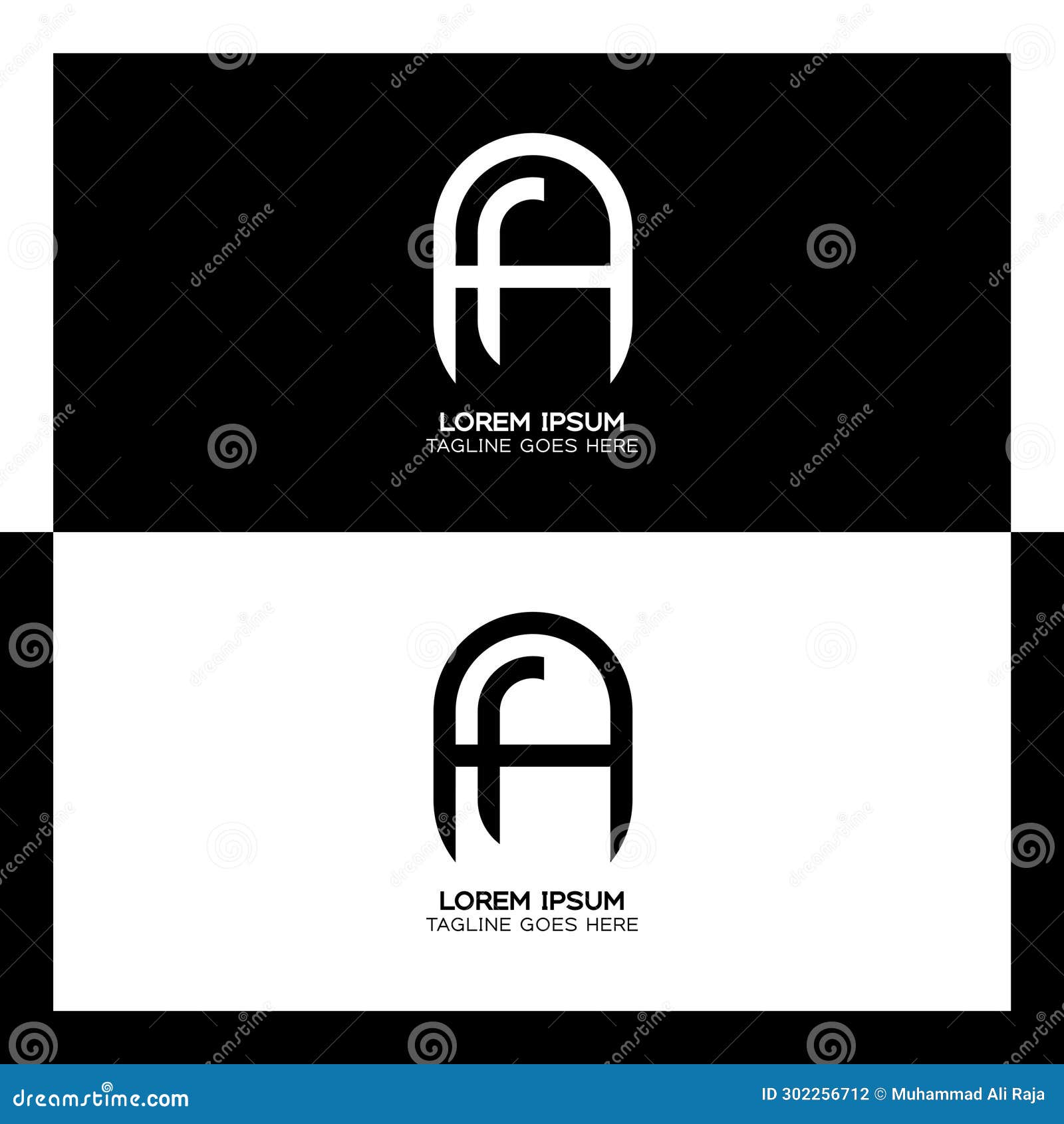 AF Initial Letters Linked Elegant Logo. Letter a and F Pattern Design ...
