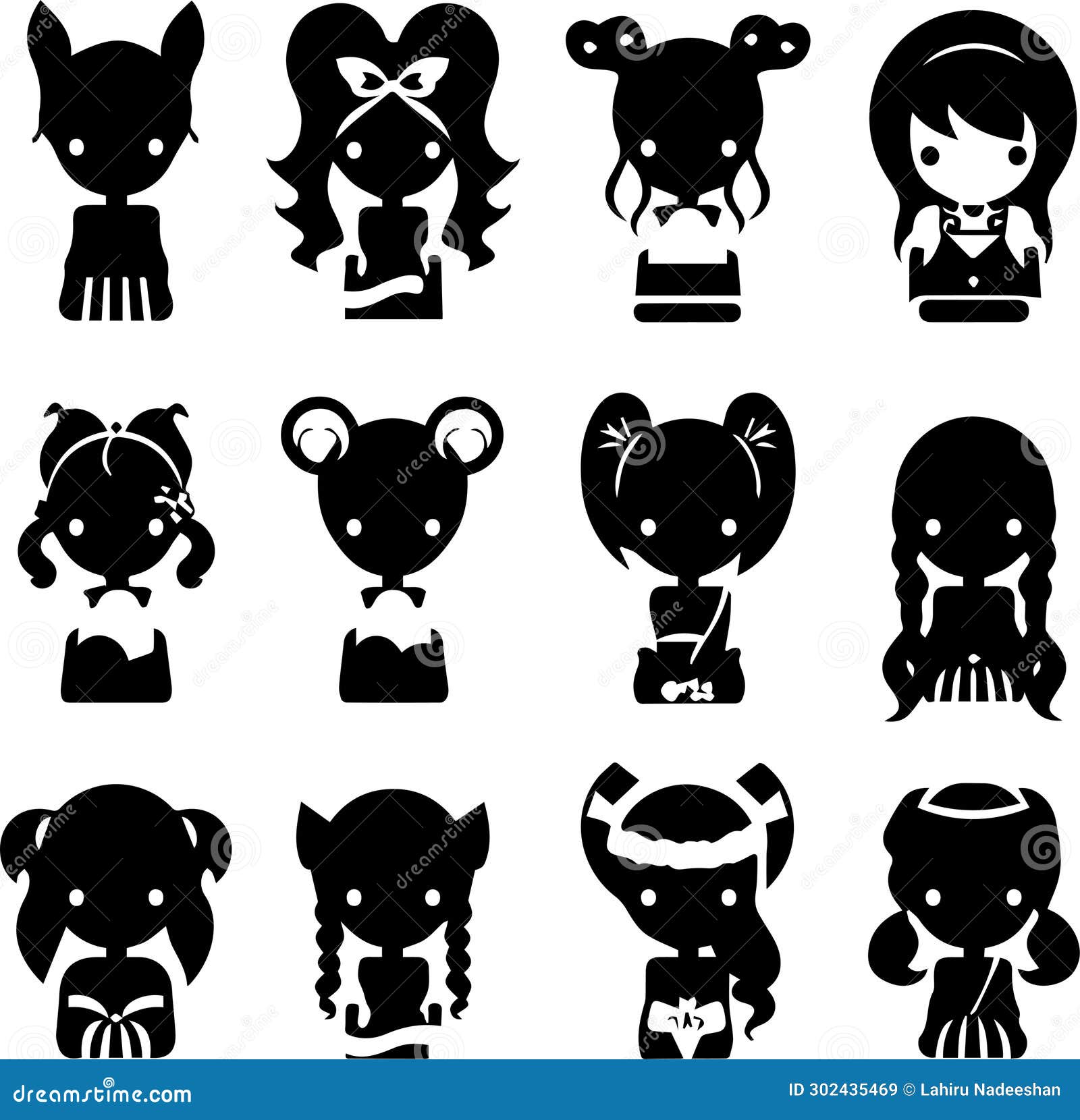 Luminous Shadows: Basic yet Striking Character Vectors Stock Vector ...