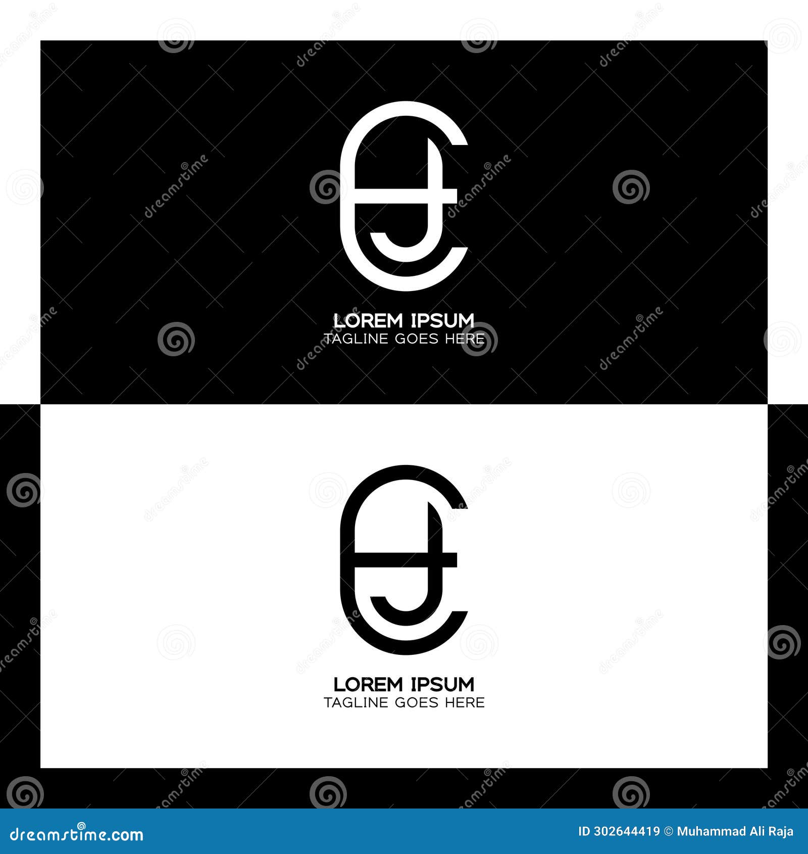 EJ Initial Letters Linked Elegant Logo. Letter E and J Pattern Design ...