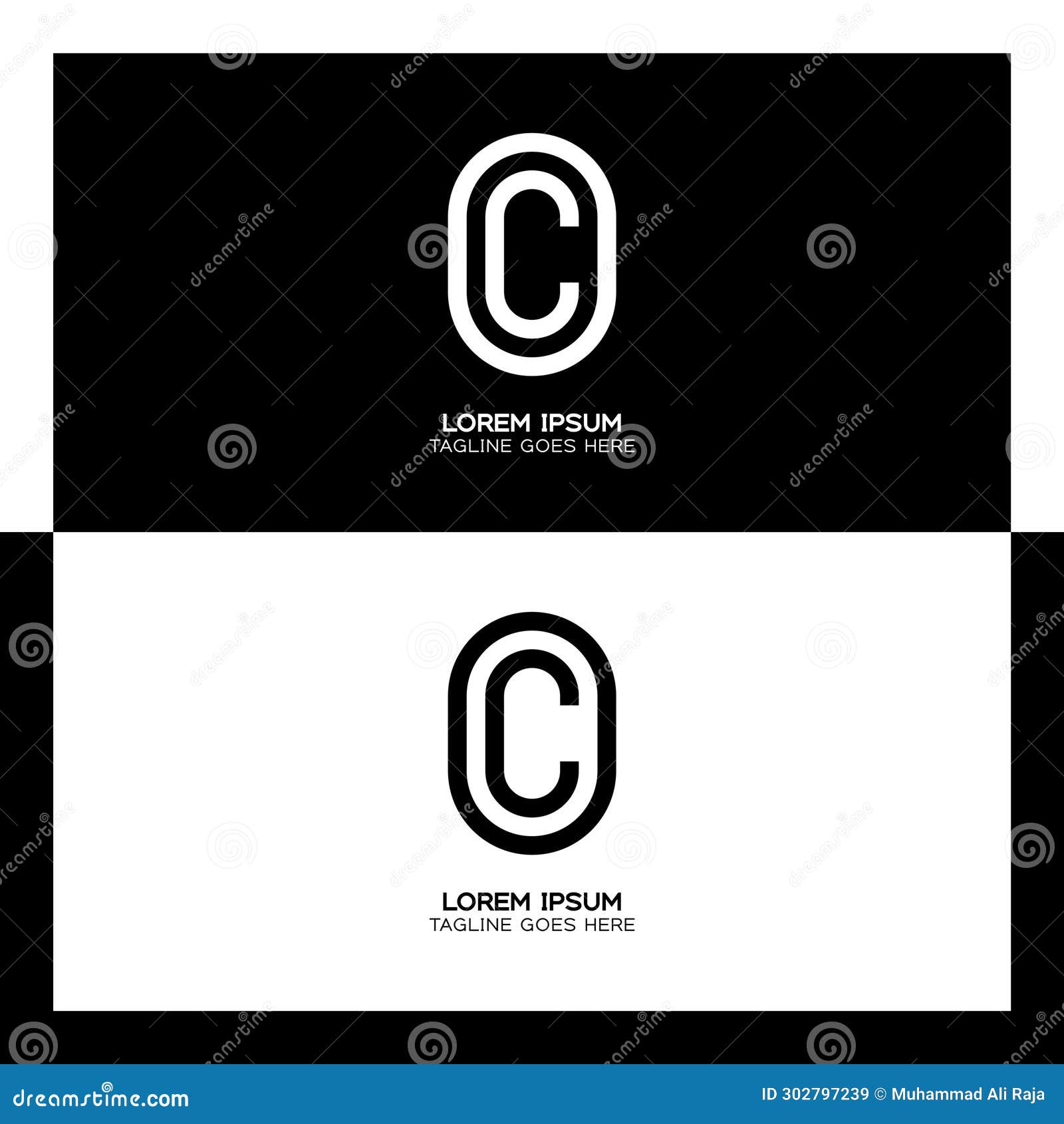 OC Initial Letters Linked Elegant Logo. Letter O and C Pattern Design ...