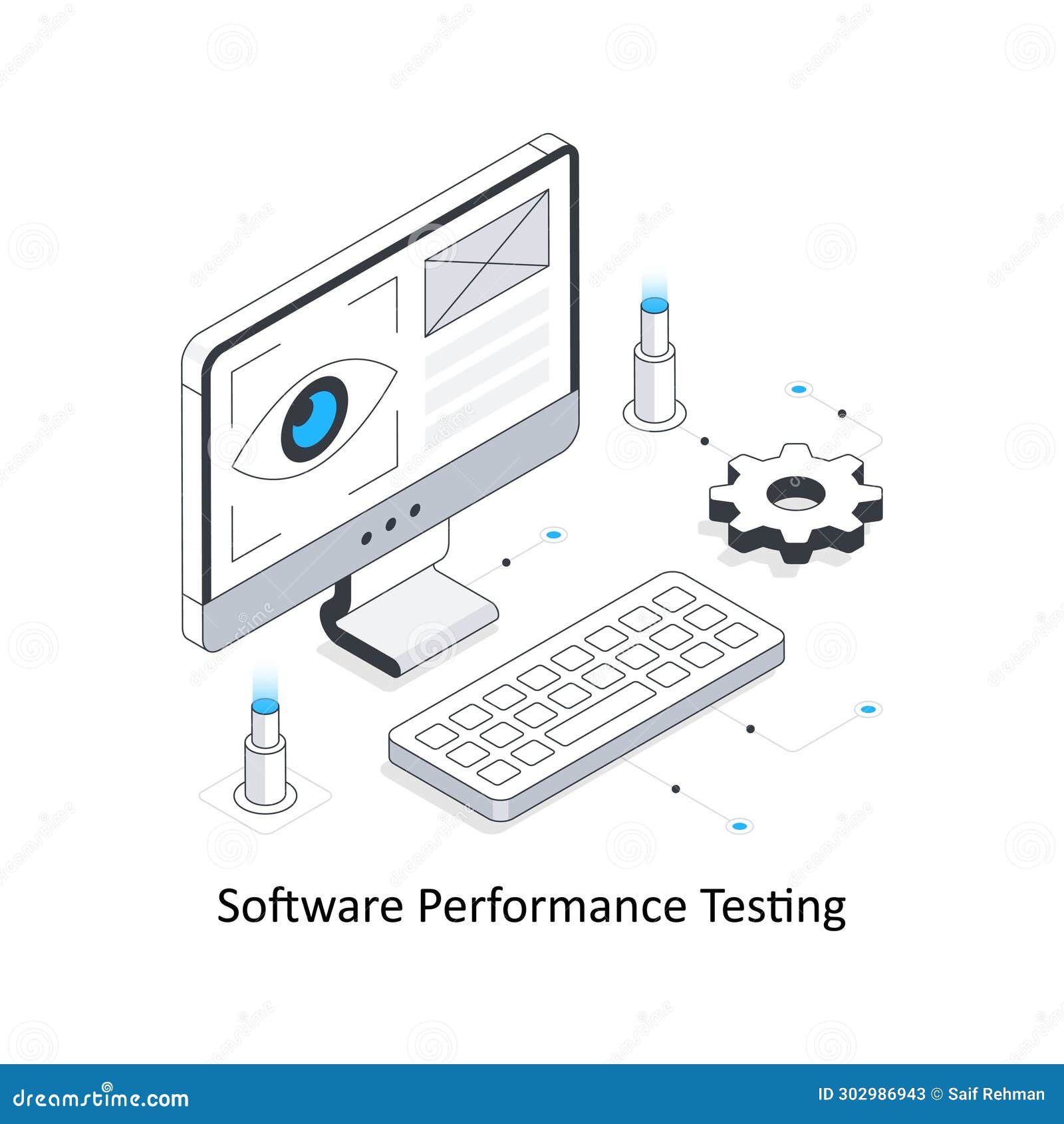 Software Performance Testing Isometric Stock Illustration. EPS File ...