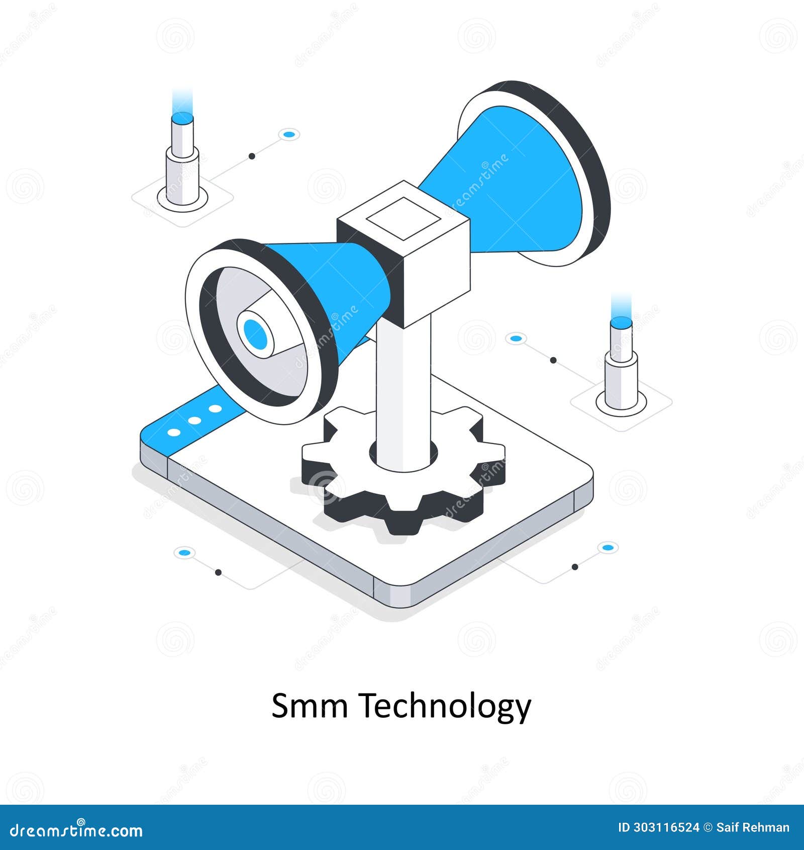 SMM Technology Isometric Stock Illustration. EPS File Stock Vector ...