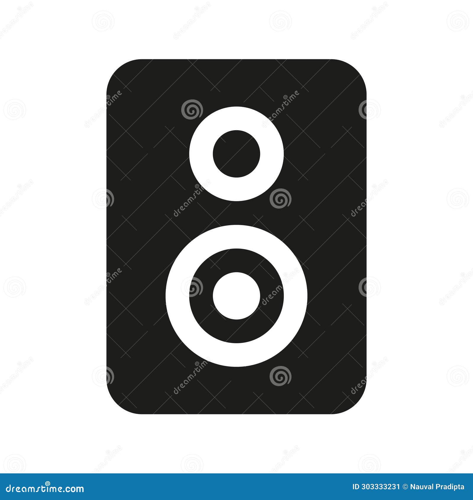 Speaker Solid Style Icon stock vector. Illustration of black - 303333231