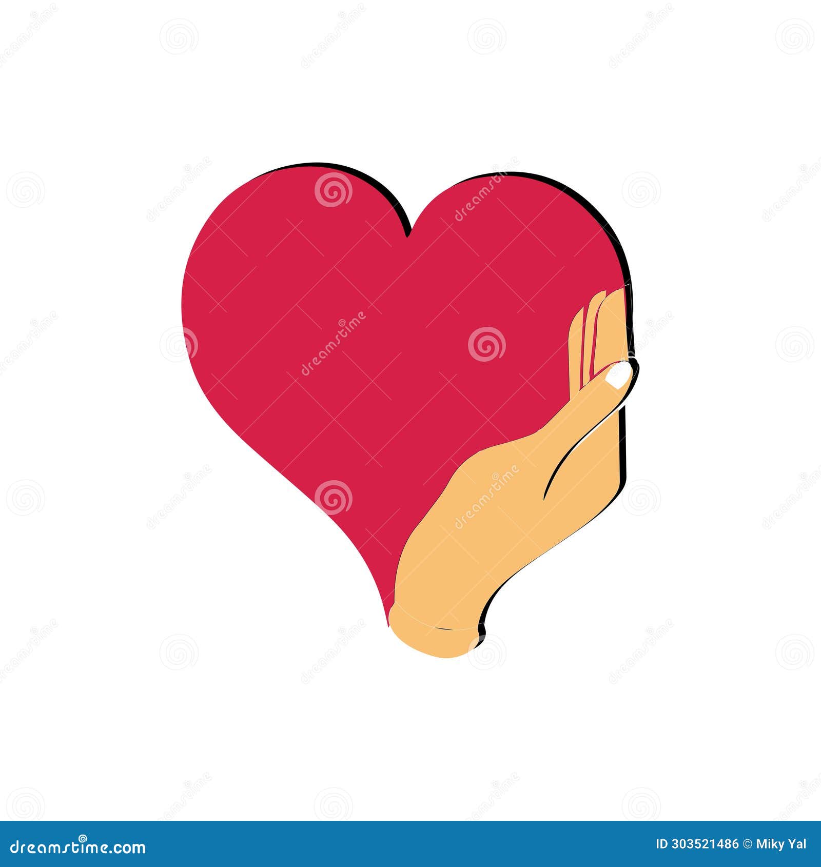 Self Hugging Line Icon, Love Yourself, Cute Cartoon Heart Character Hug ...