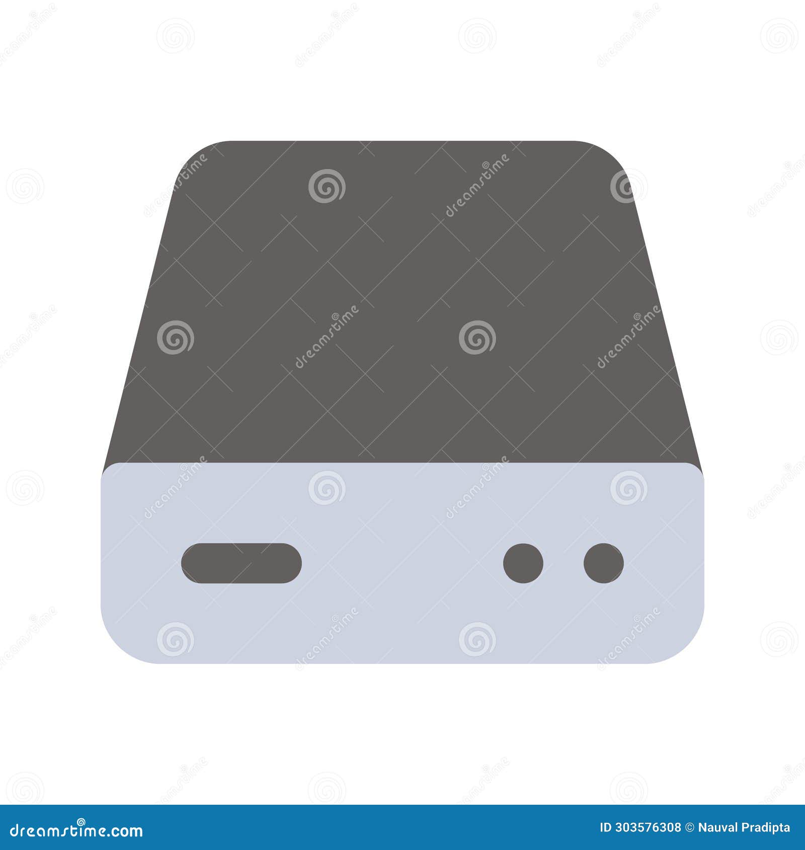 Hard Disk Flat Style Icon stock vector. Illustration of isolated ...
