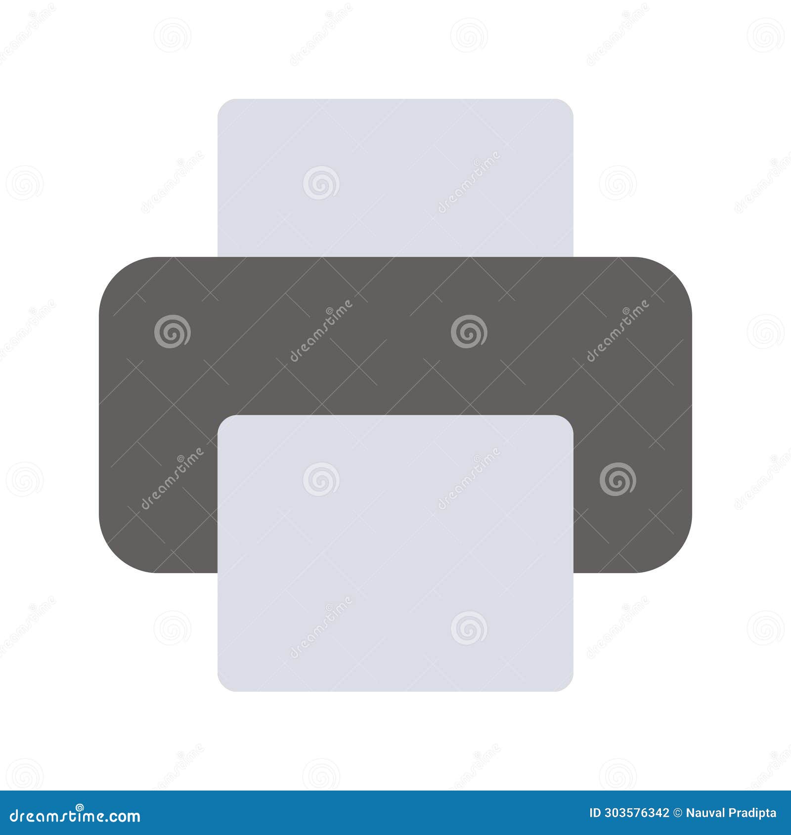 Printer Flat Style Icon stock vector. Illustration of machine - 303576342