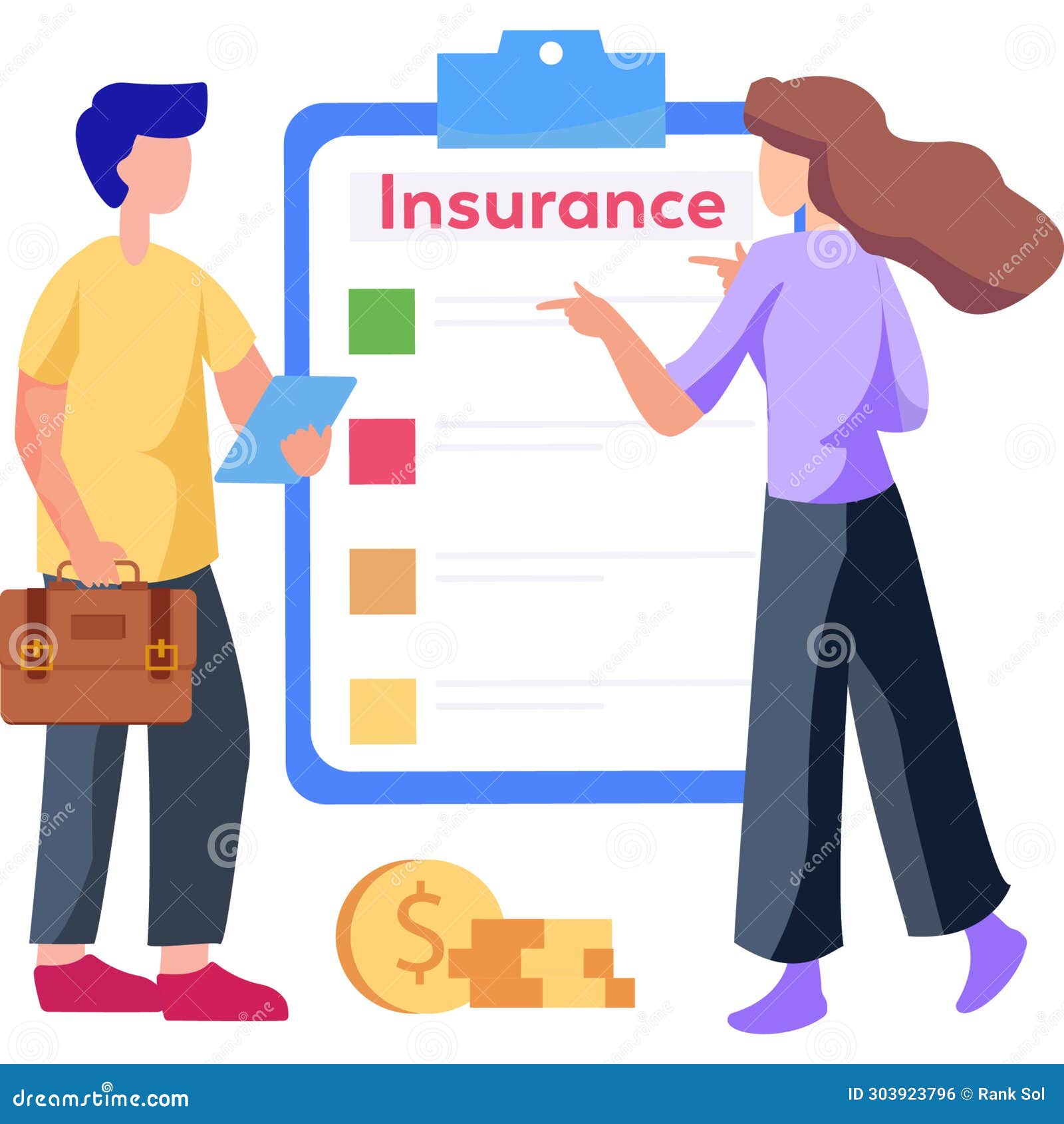 Business Insurance Illustration Which Can Easily Edit and Modify Stock ...