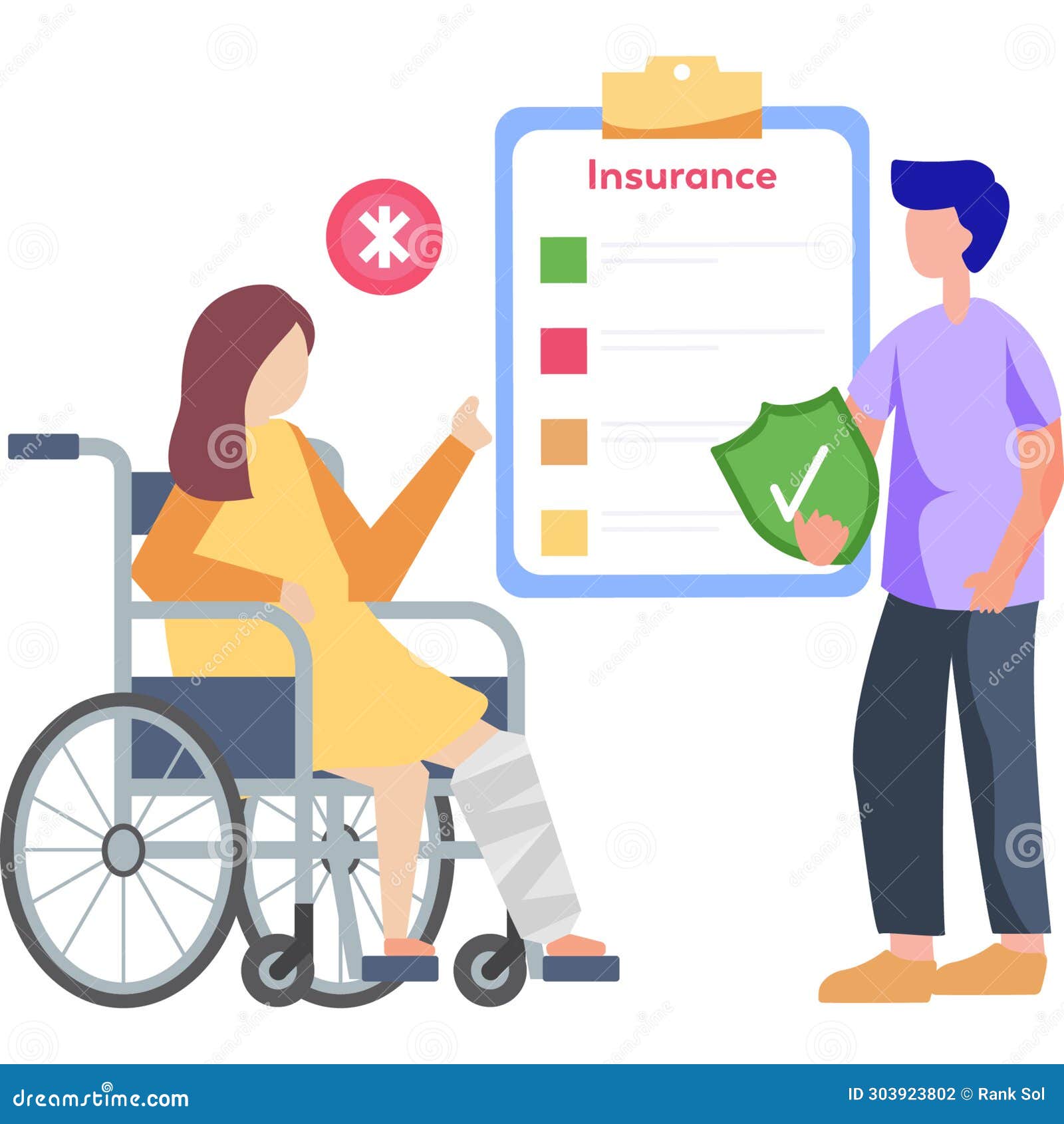 Disability Insurance Illustration Which Can Easily Edit and Modify ...