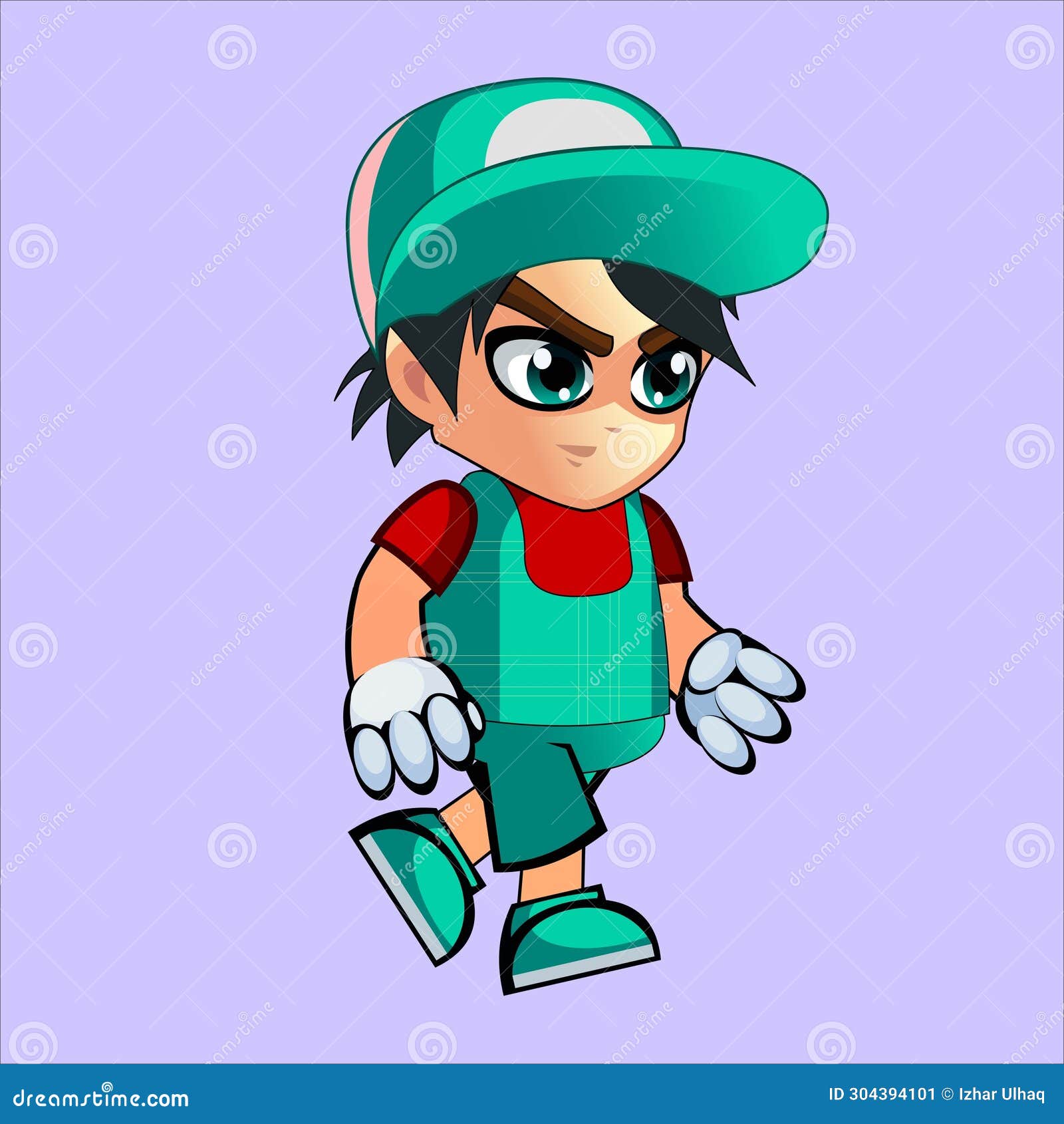 2d Character Run Animation Pose 3 Vector Illustration Stock Vector ...