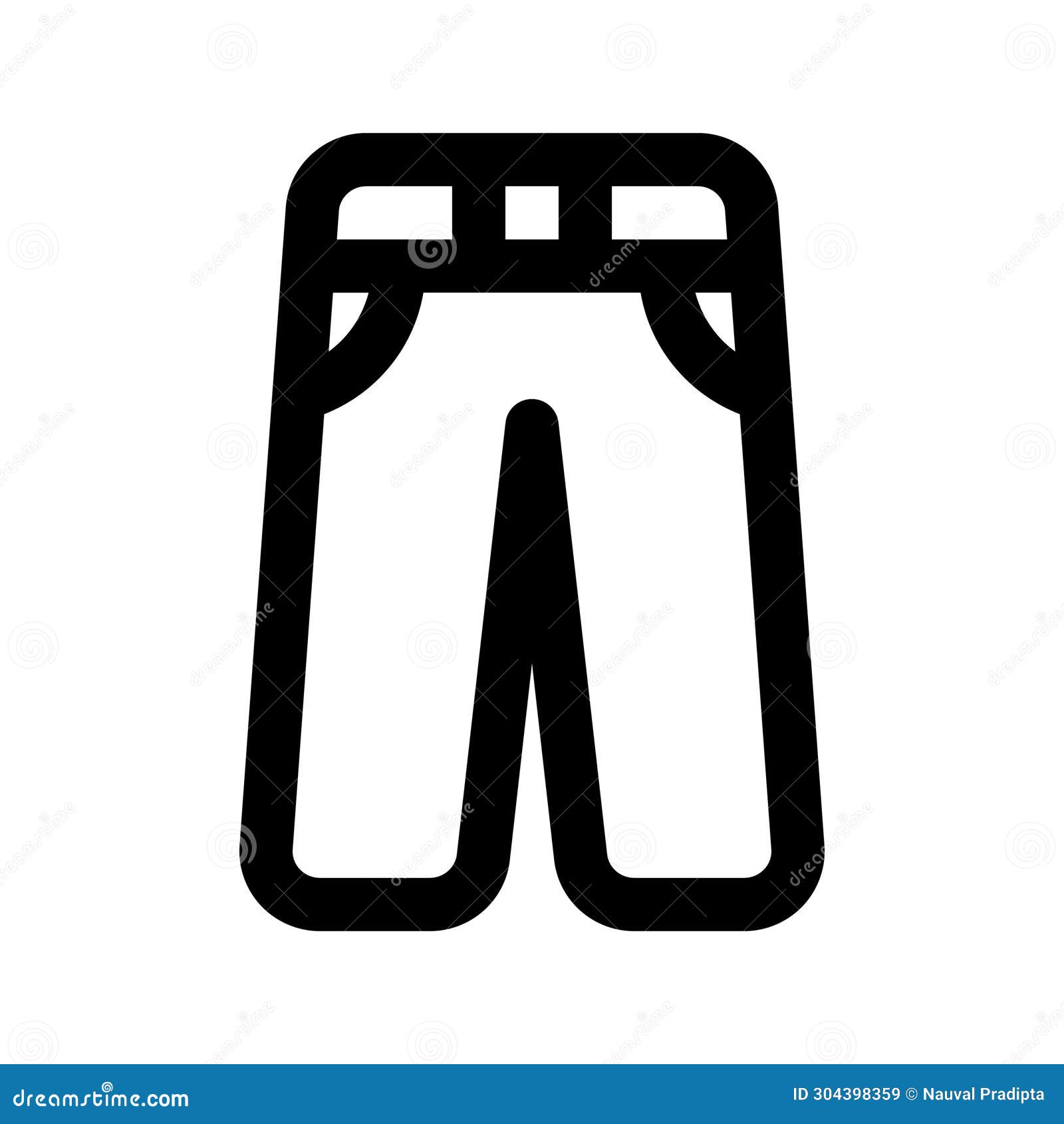 Jeans Outline Style Icon stock vector. Illustration of dress - 304398359