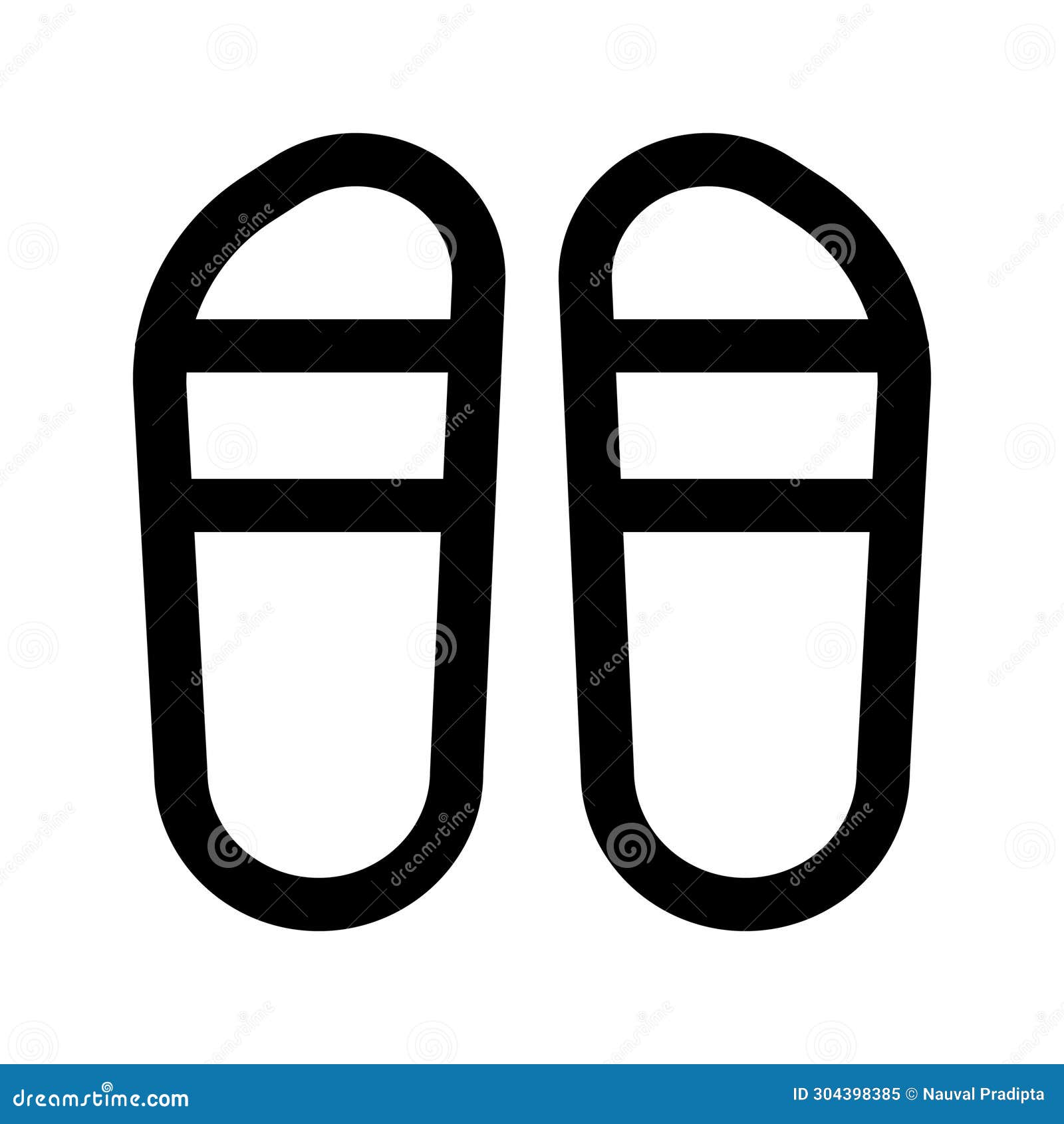 Slippers Outline Style Icon Stock Vector - Illustration of clothing ...