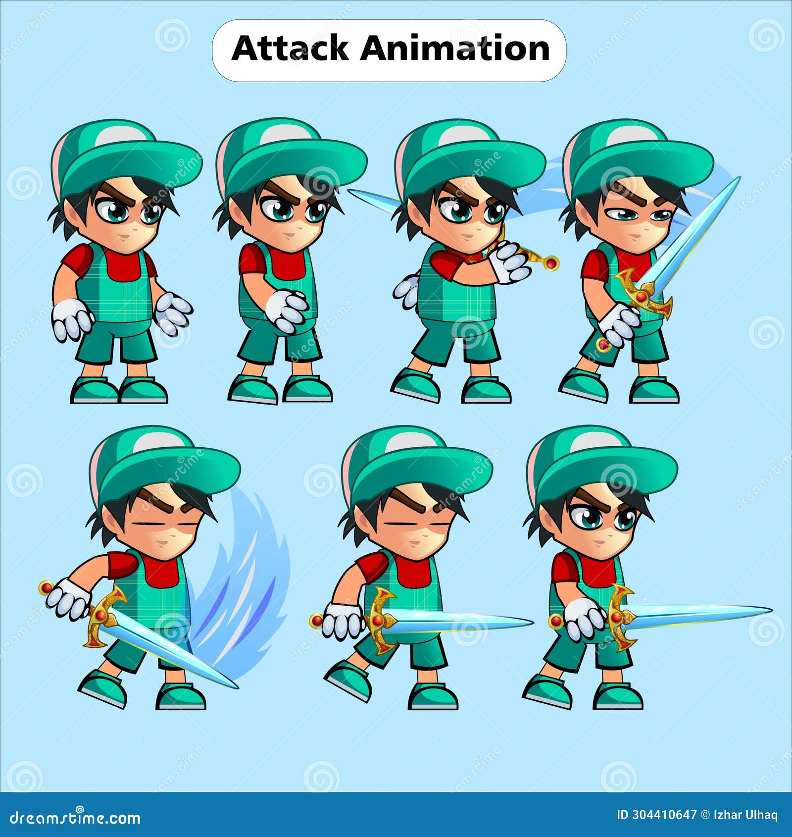 Spartan Cartoon Attack Game Character Animation Sprite Template Vector ...