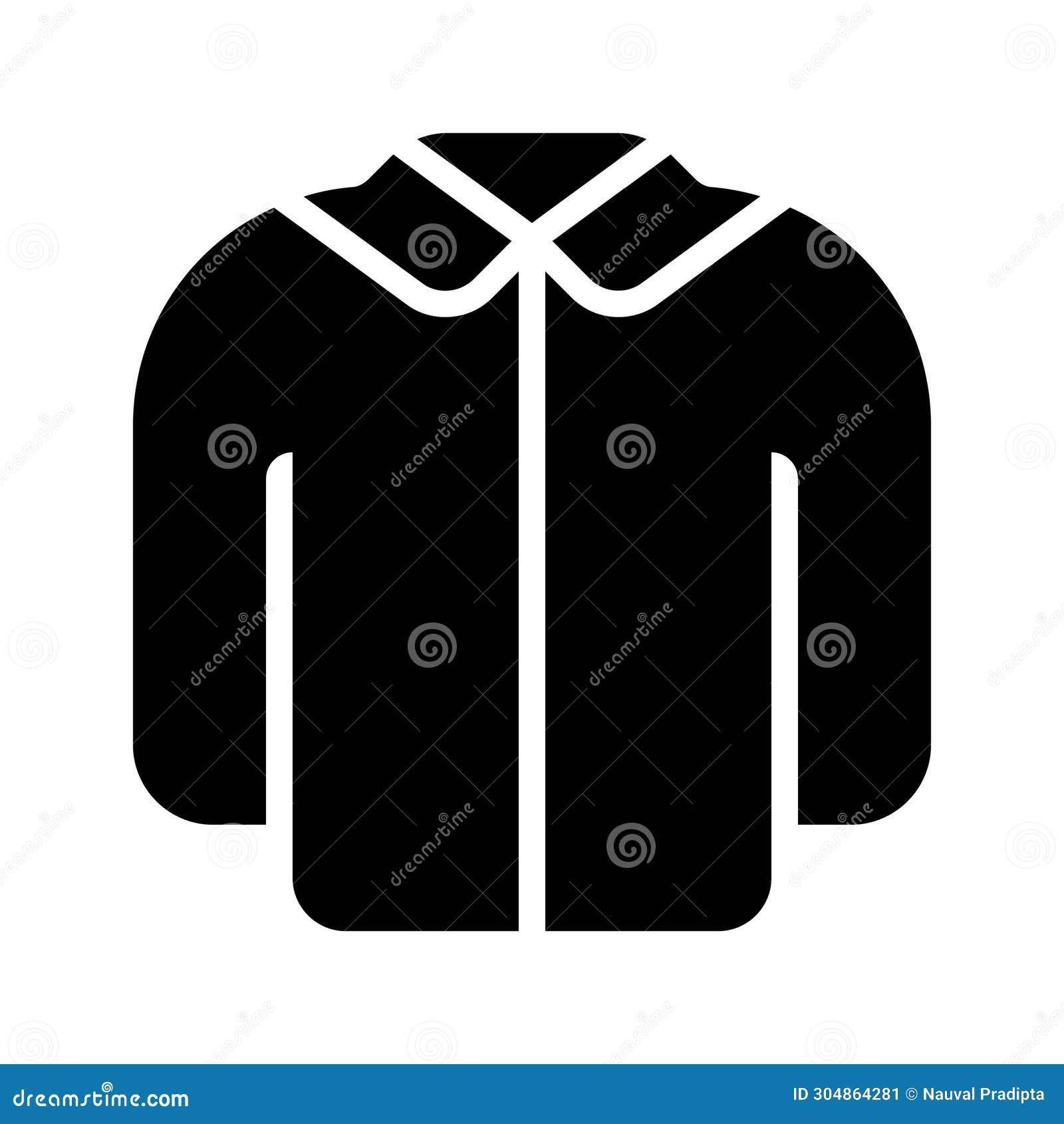 Long Sleeve Shirt Solid Style Icon Stock Illustration - Illustration of ...