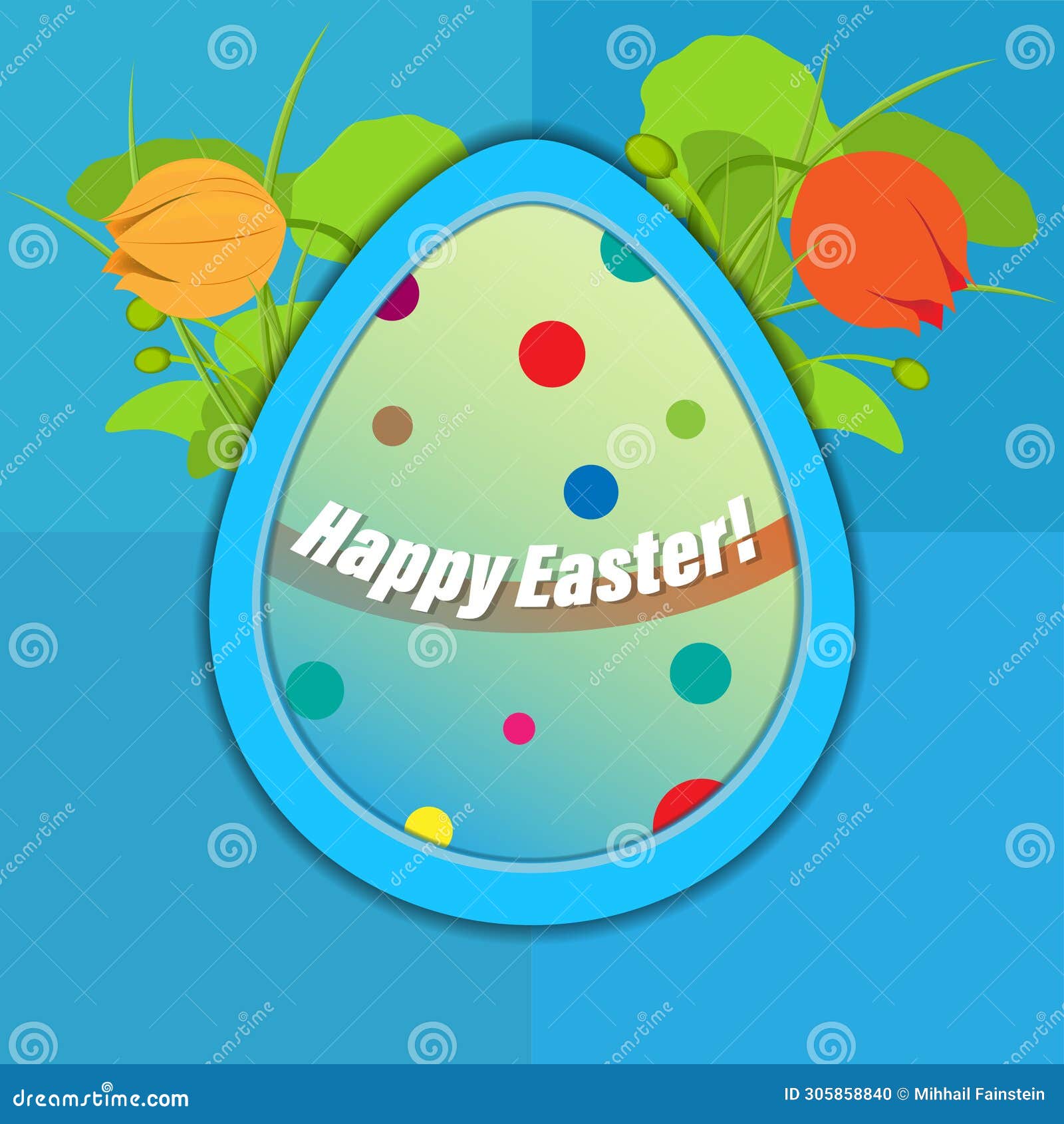 Decorated Festive Egg with Simple Abstract Decoration. Stock Vector ...