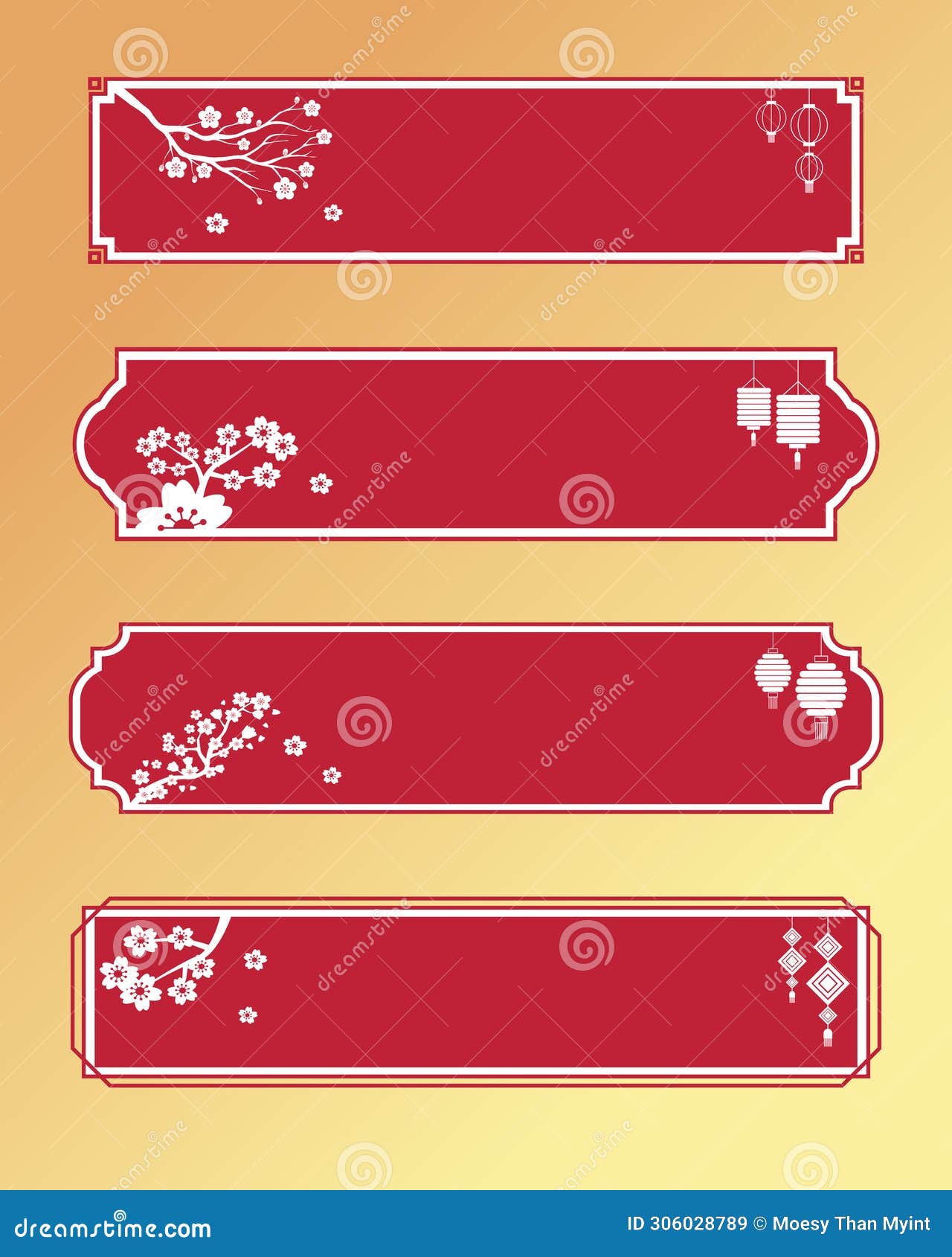 Chinese Style Header Title Box Stock Vector - Illustration of chinese ...