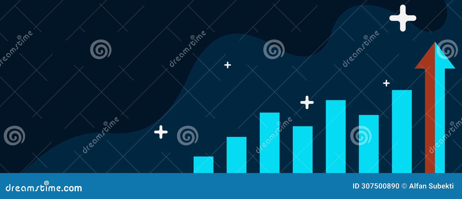 Global Increase Sales Revenue Concept with Business Graph Chart and Up ...