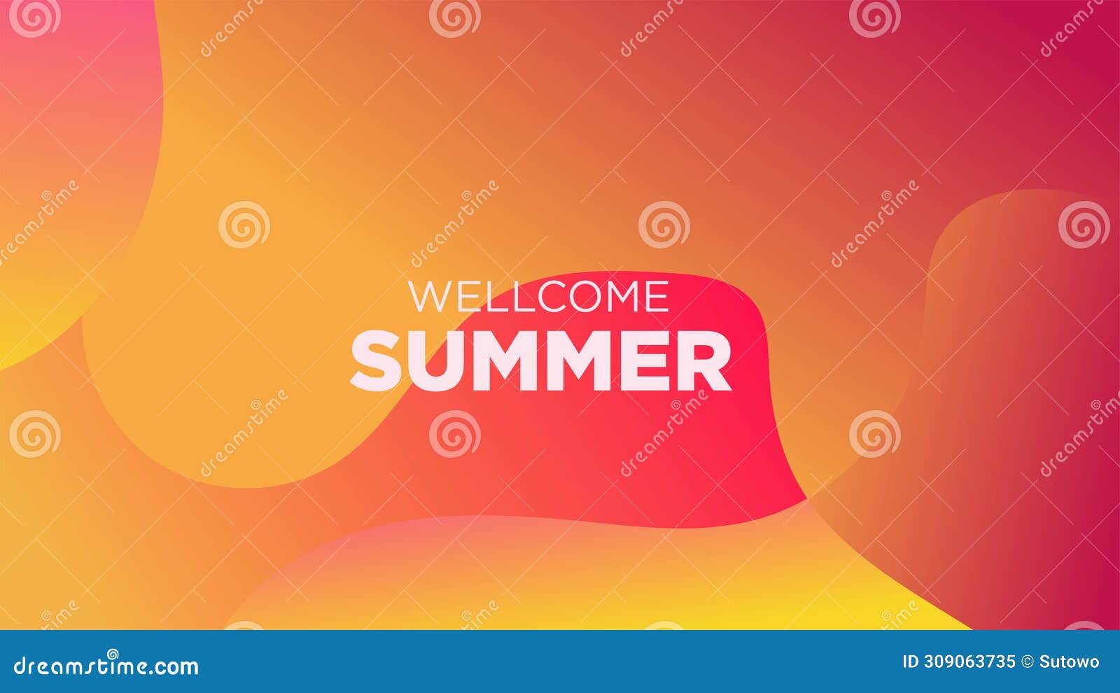 Abstract Gradient Red and Yellow Hot Wave for Wellcome Summer Banner or ...