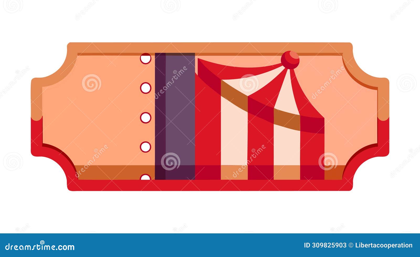 Blank Circus Ticket Design, Vector Illustration Stock Vector ...