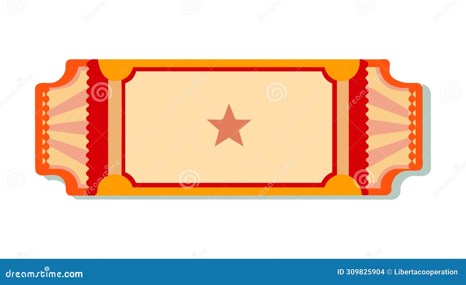 Blank Circus Ticket Design, Vector Illustration Stock Vector ...