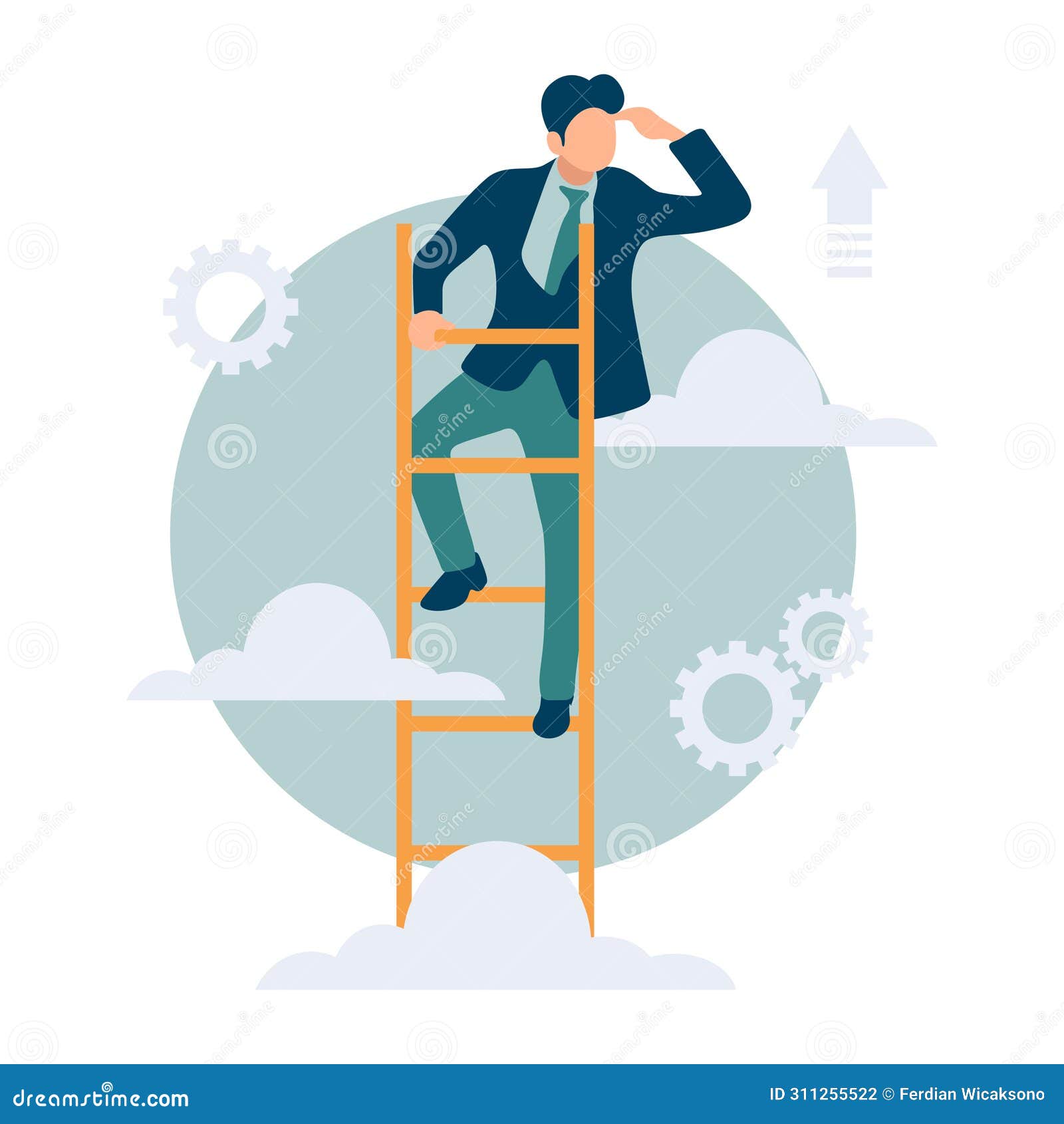 Ladder of Success, Vision To Lead Business To Achieve Goal or ...