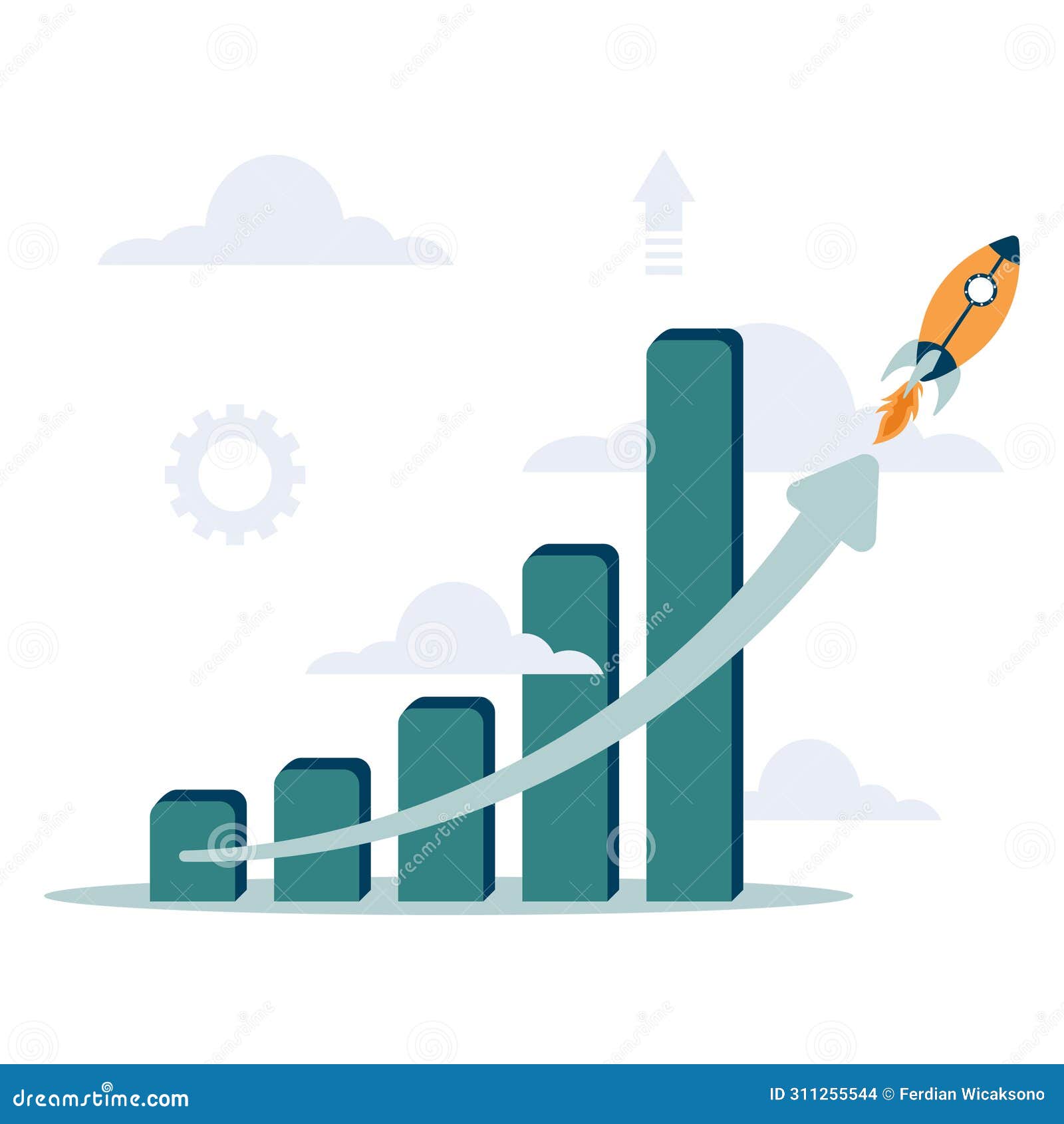 Exponential Growth or Compound Interest, Investment, Wealth or Earning ...
