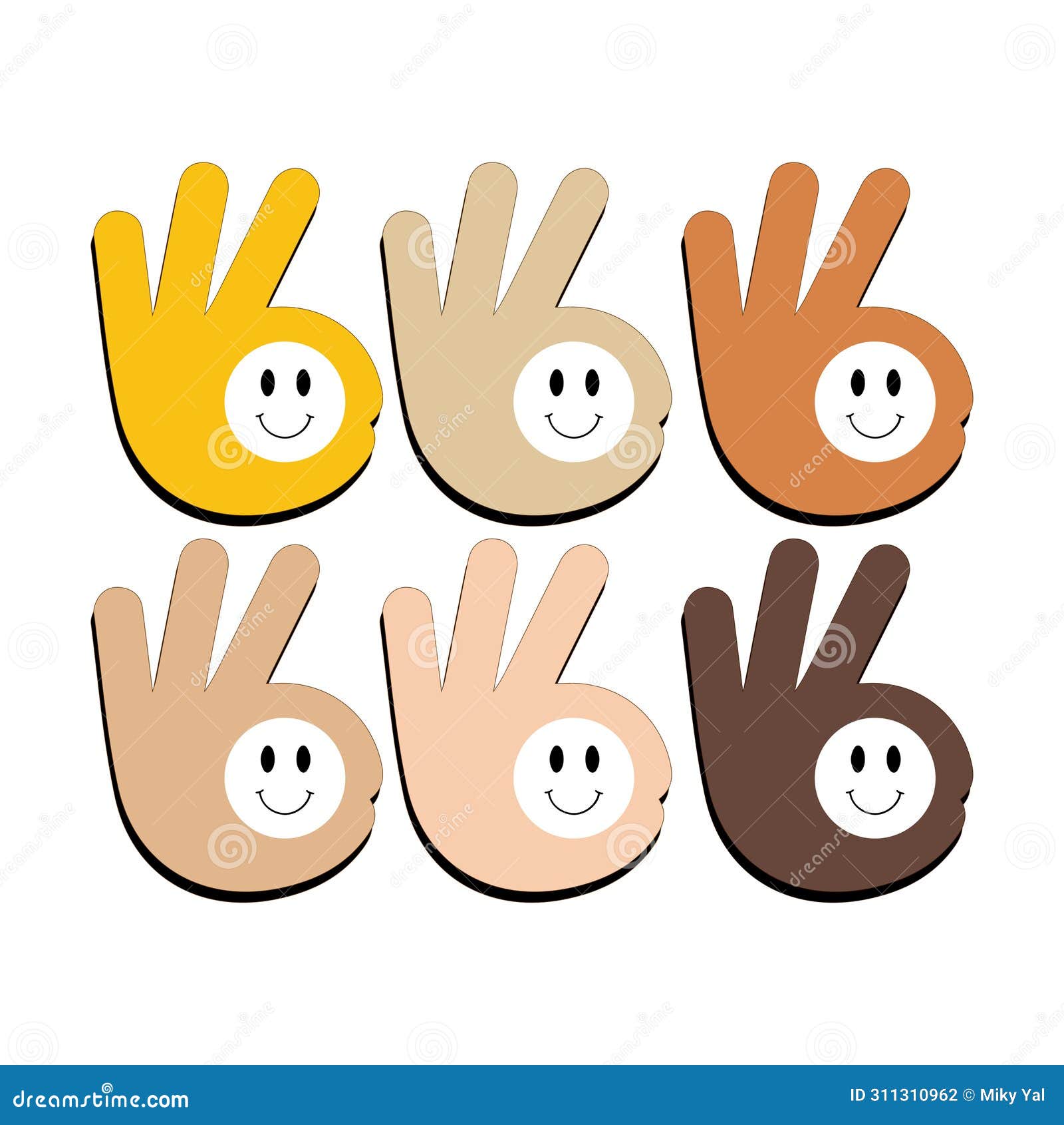 Hand with Fingers Splayed Gesture Icon. Raised Hand Emoji Stock Vector ...