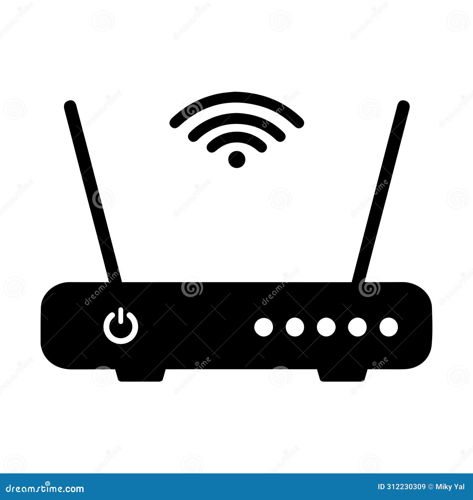 Wifi Signal Icon Symbols and an Internet Connection, that Enable Remote ...