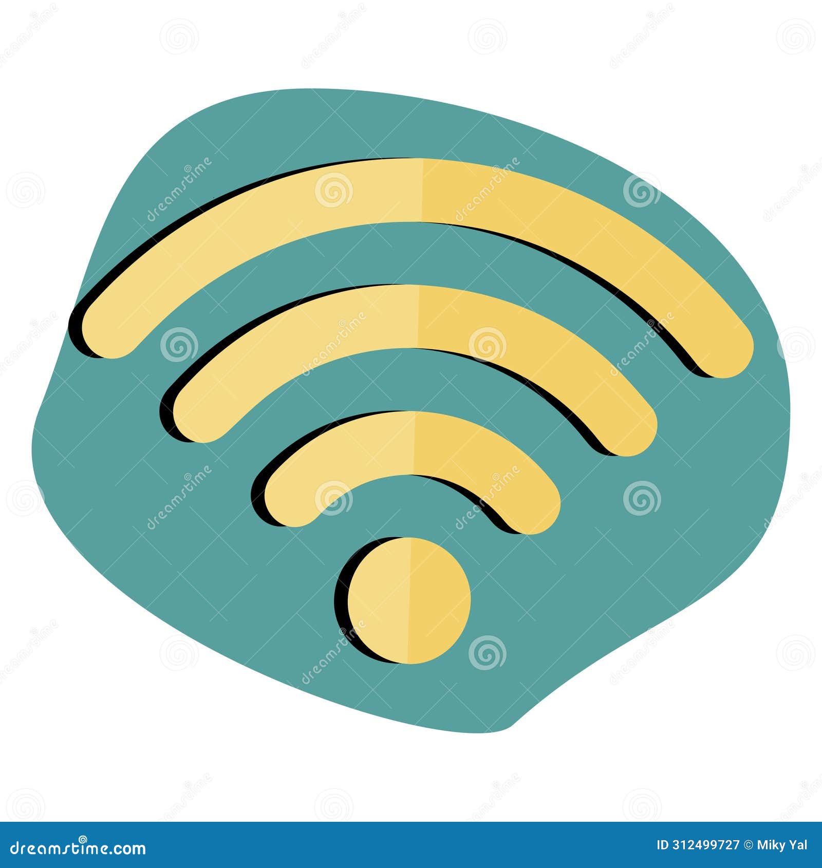 Wifi Internet Icon in Comic Style, Wifi Router Icon Cartoon Vector ...