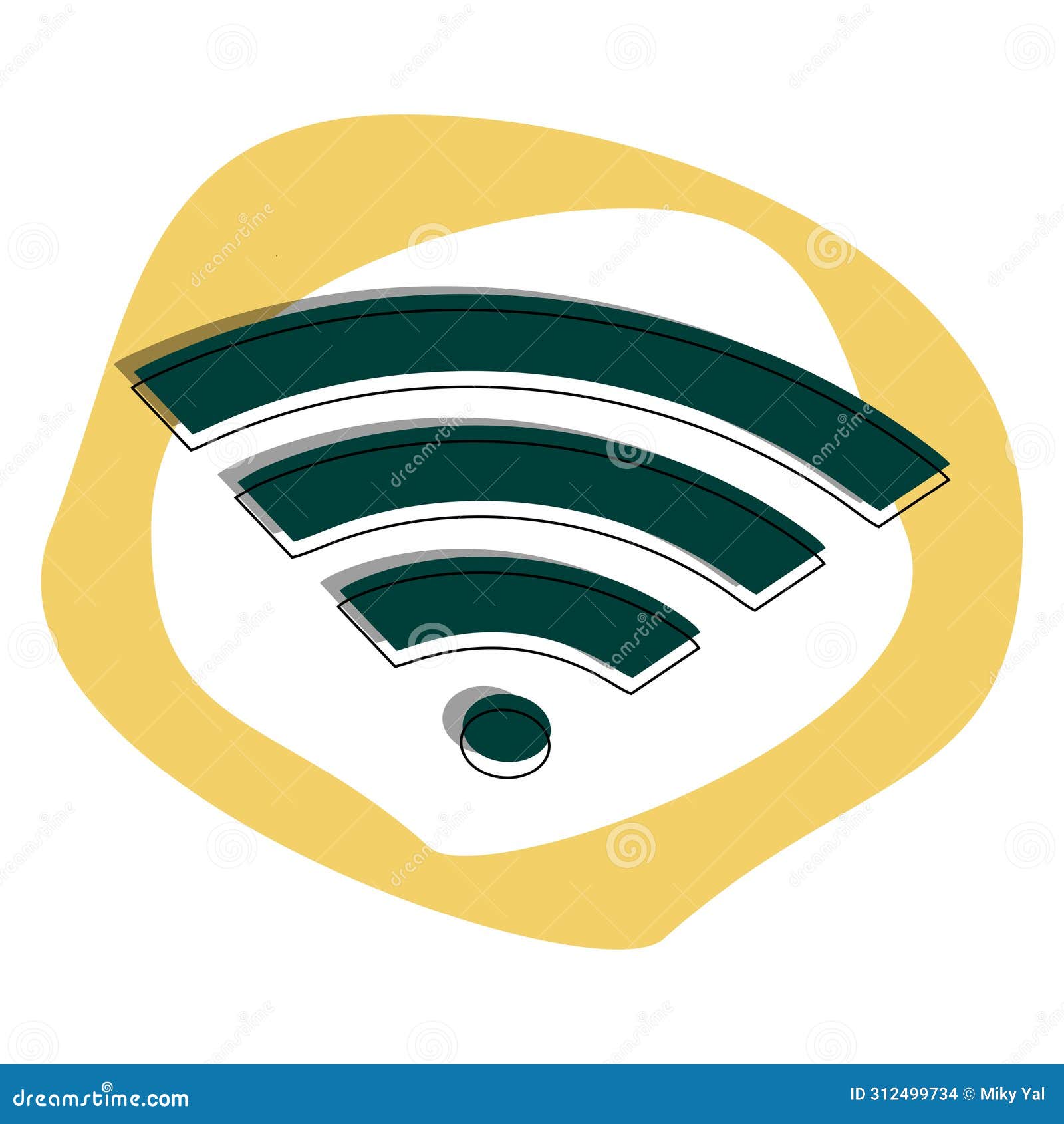 Wifi Internet Icon in Comic Style, Wifi Router Icon Cartoon Vector ...