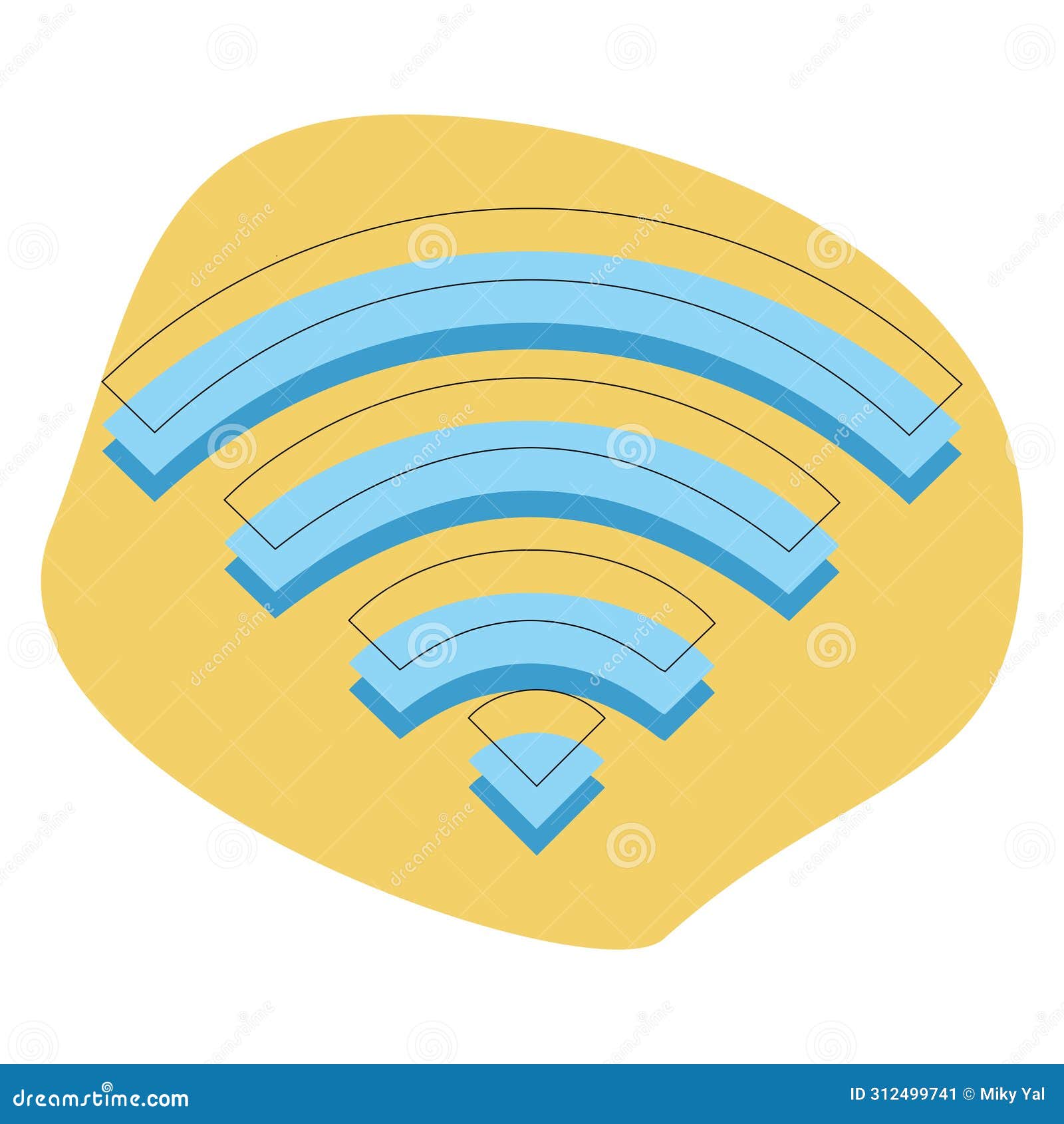 Wifi Internet Icon in Comic Style, Wifi Router Icon Cartoon Vector ...