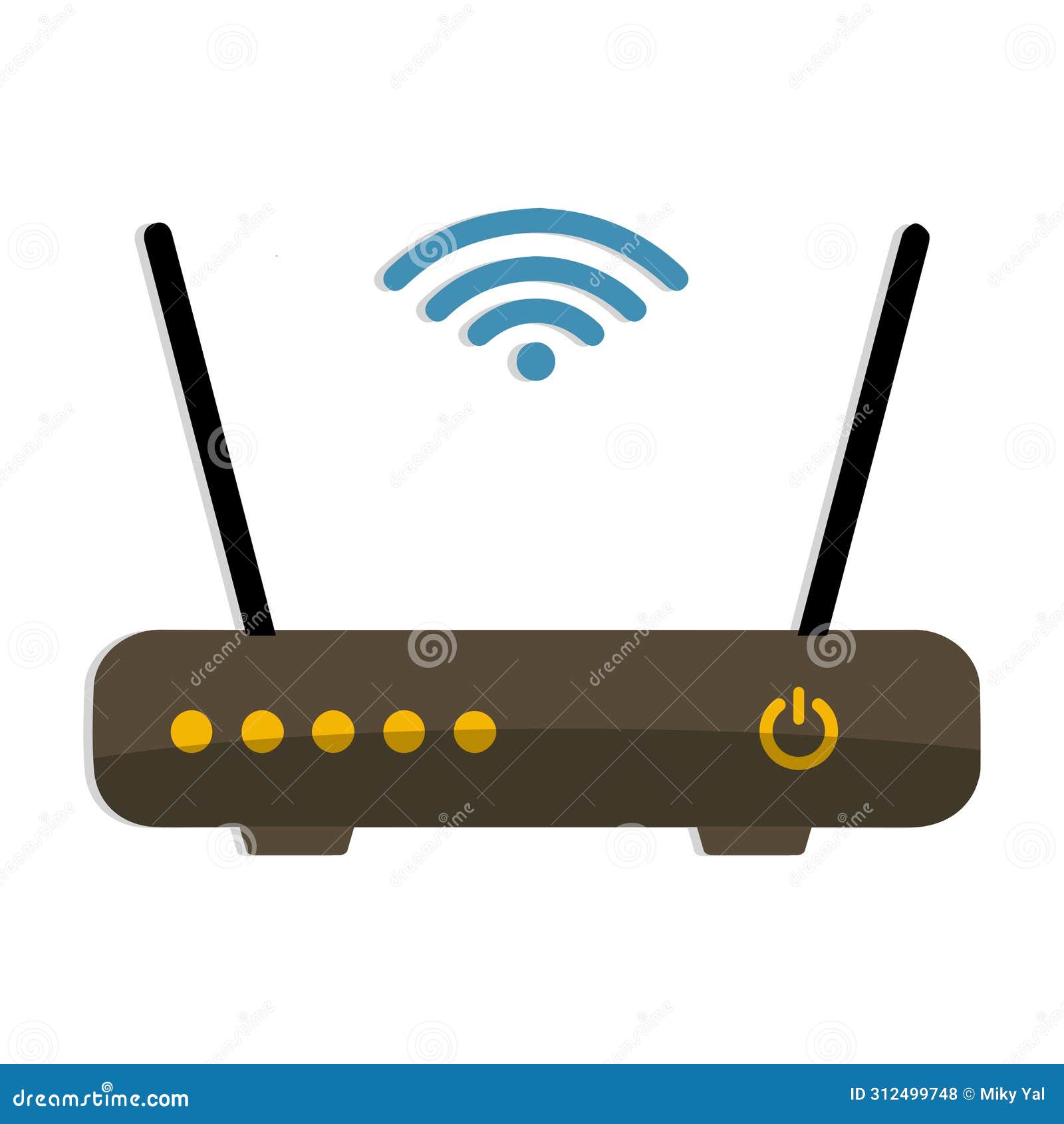 Wifi Internet Icon in Comic Style, Wifi Router Icon Cartoon Vector ...