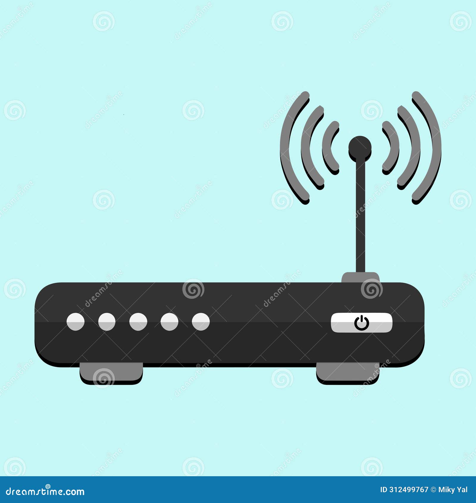 Wifi Internet Icon in Comic Style, Wifi Router Icon Cartoon Vector ...