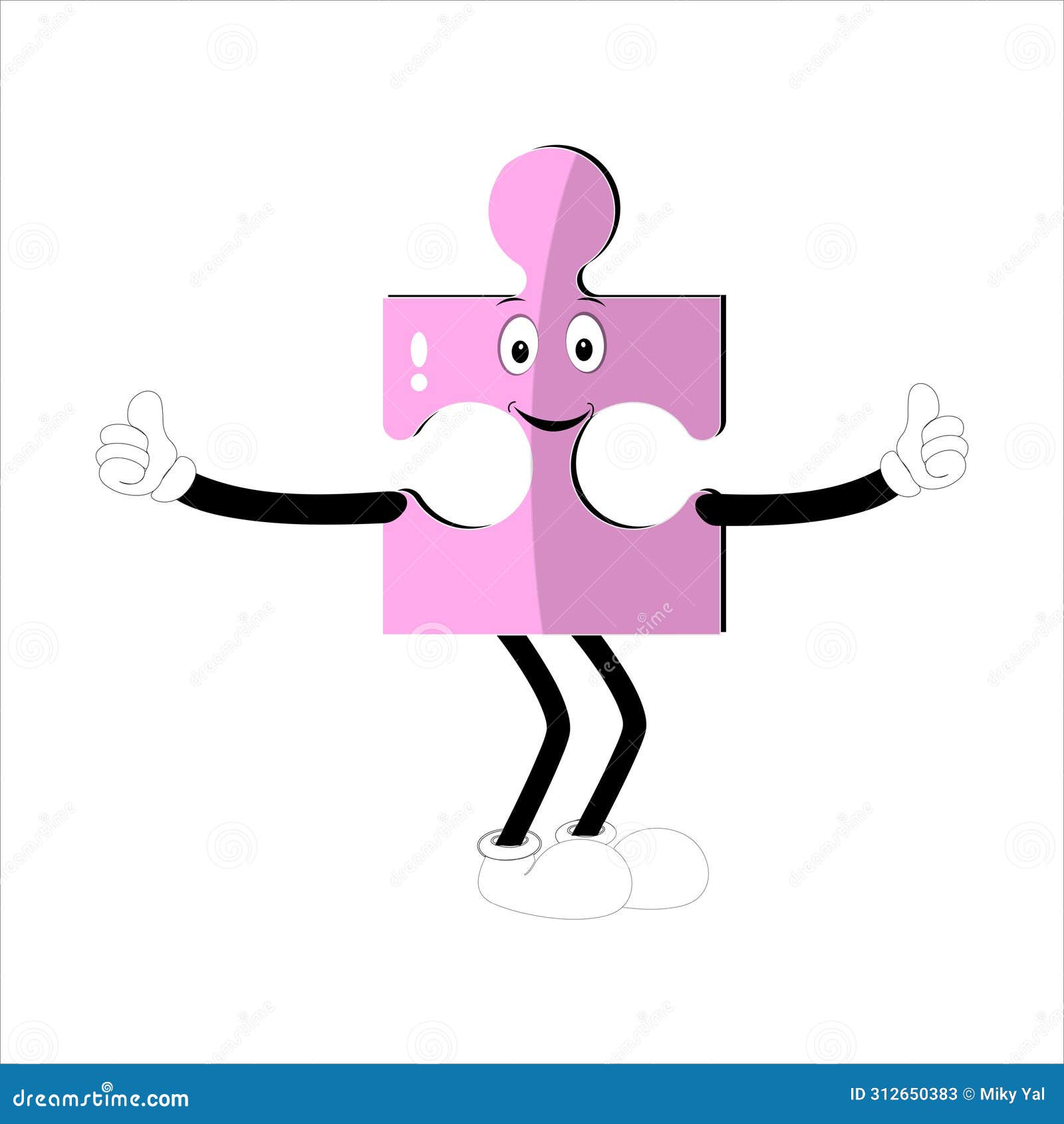 Puzzles Faces Funny Bright Puzzle Pieces Mascot Characters Stock Vector ...