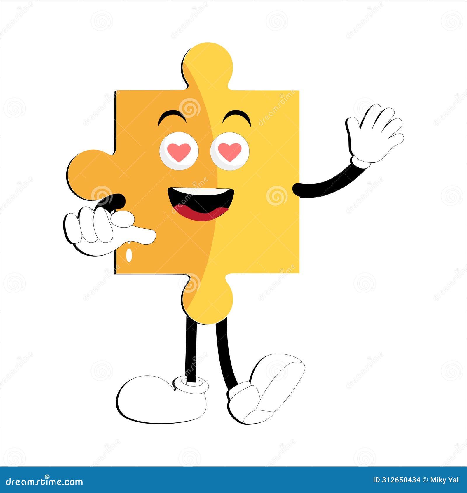 Puzzles Faces Funny Bright Puzzle Pieces Mascot Characters Stock Vector ...