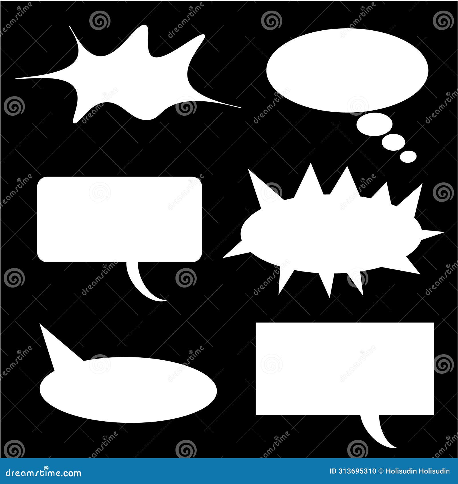 Template Image Illustration for Comic Conversation Word Stock ...